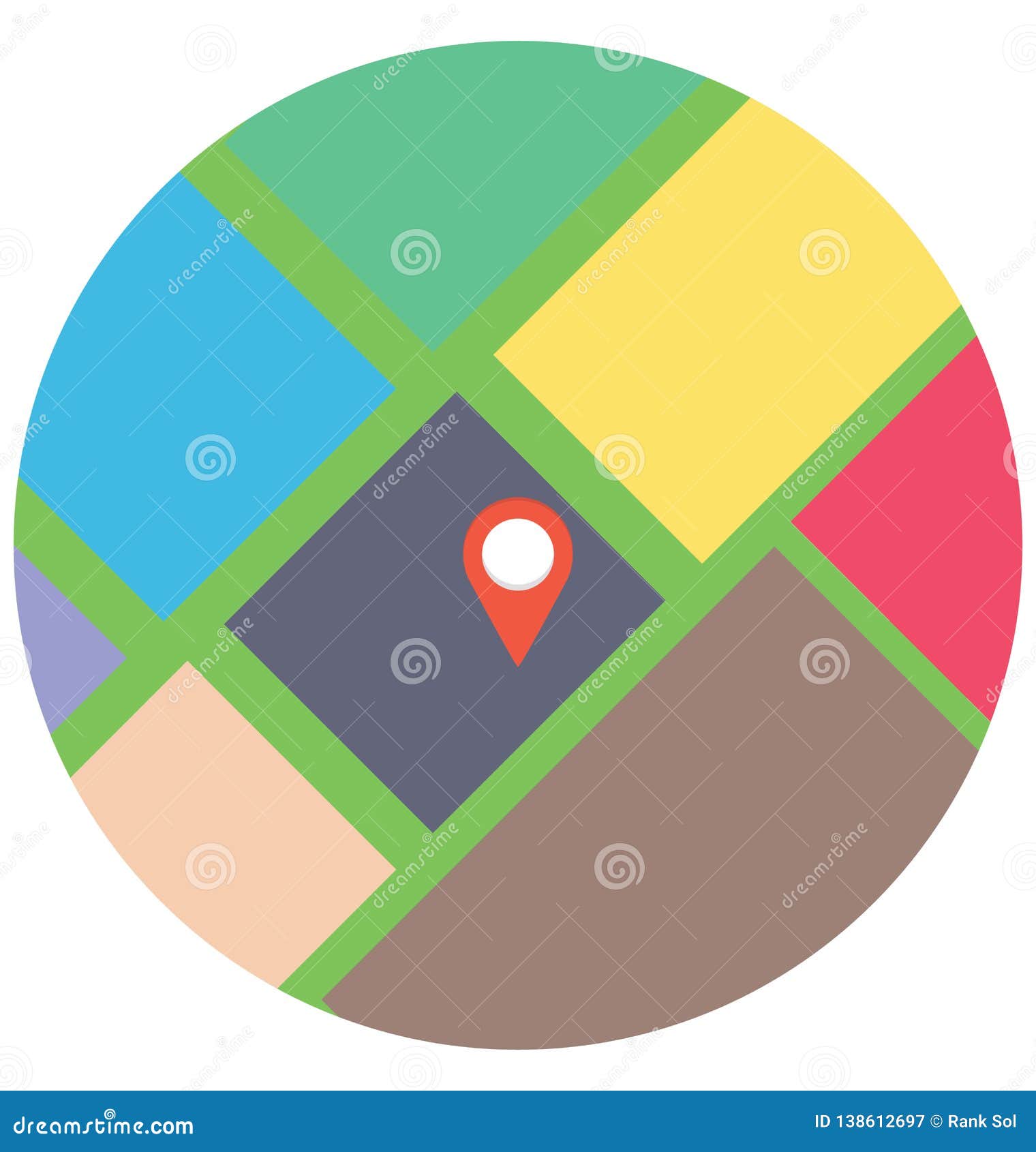 Map Pin Color Isolated Vector Icon that Can Be Easily Modified or Edit ...