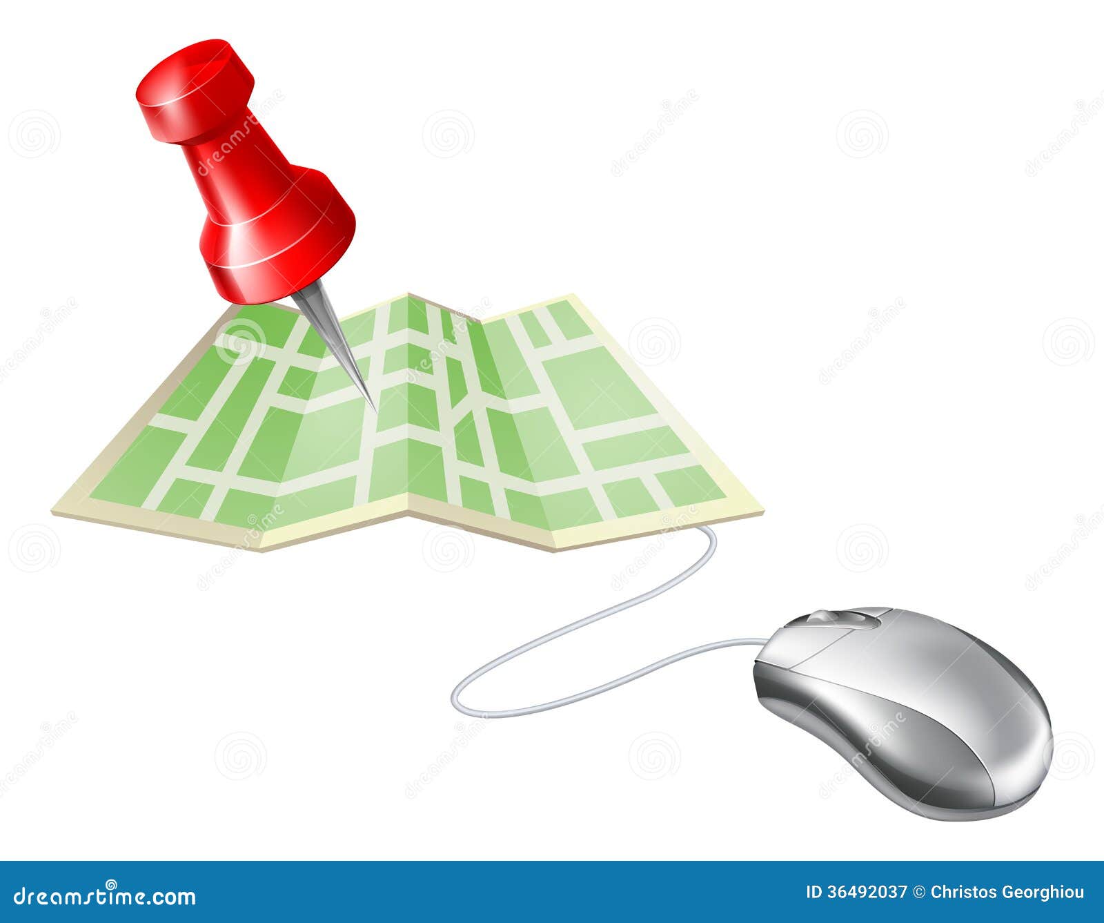 Map pin computer mouse stock vector. Illustration of mouse - 36492037