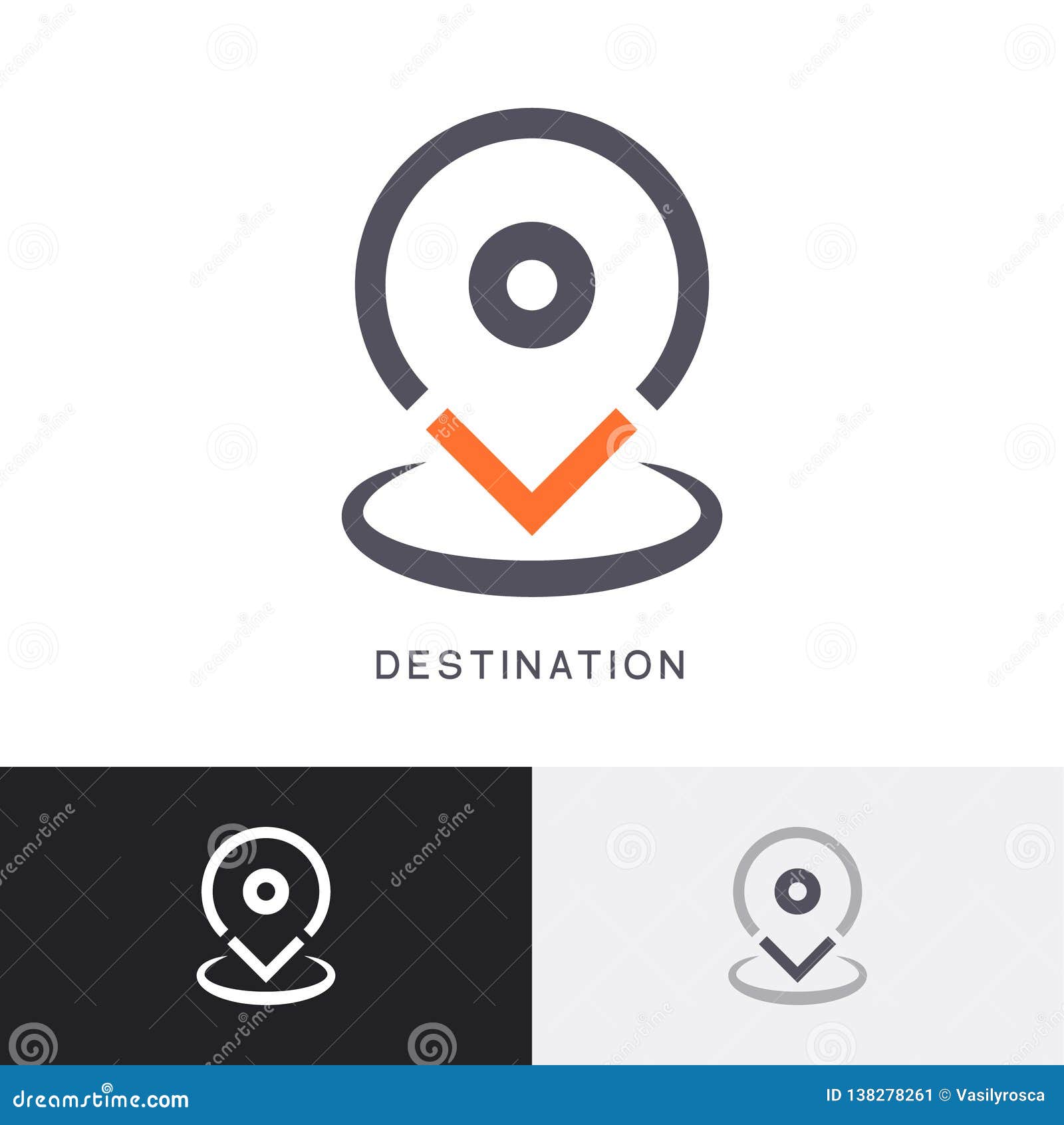 Map Pin Destination Icon. GPS Place Sign Flat Vector Marker Stock ...