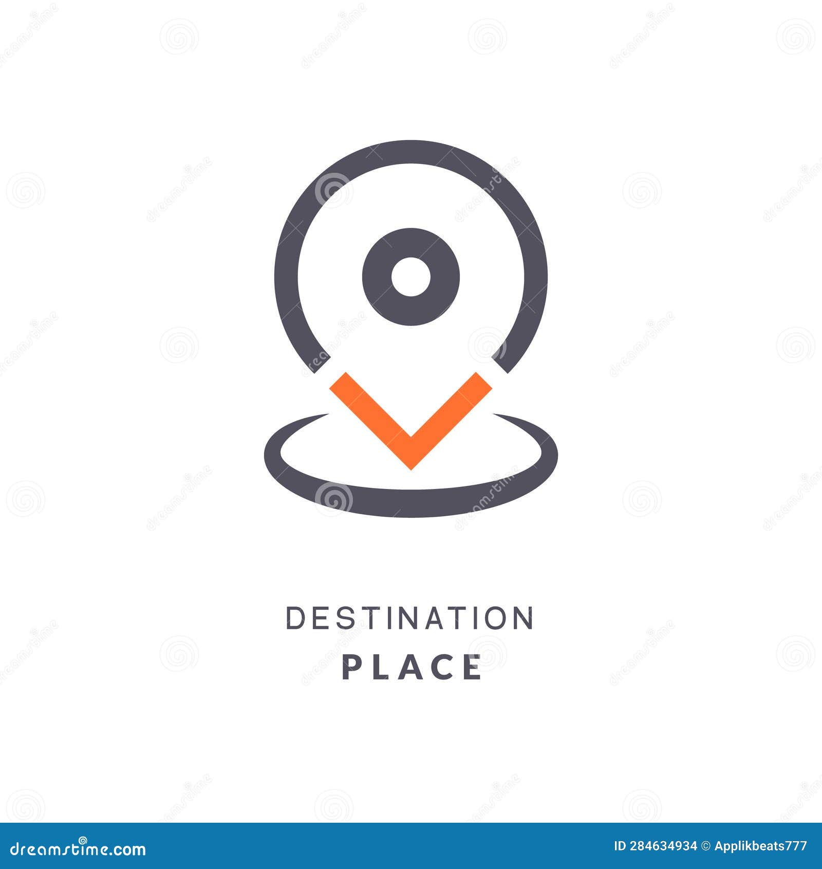 Map Pin Destination Icon. GPS Place Sign Flat Vector Marker Stock ...