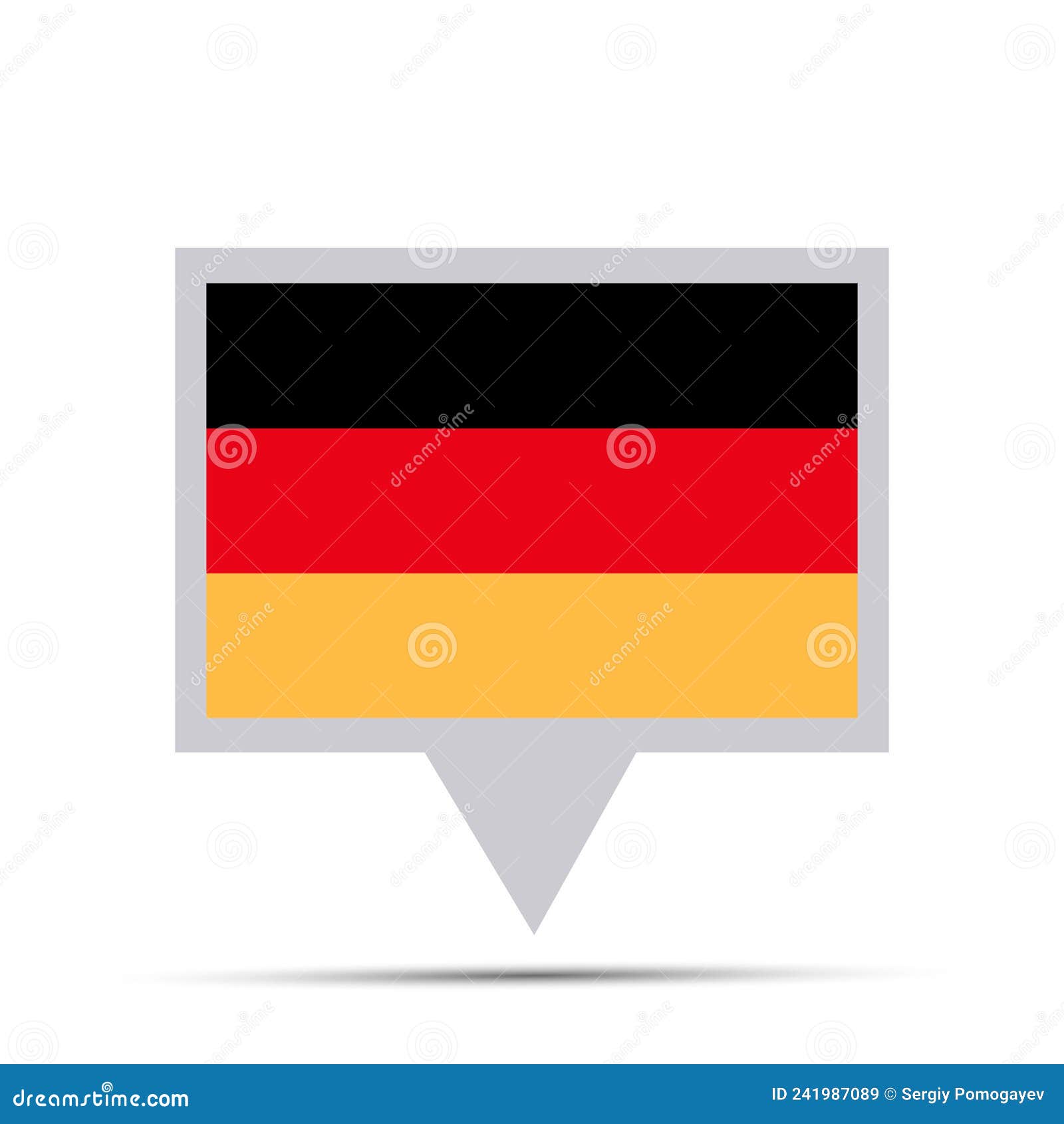 Map Pin with Flag of Germany. Flat Style Stock Vector - Illustration of ...