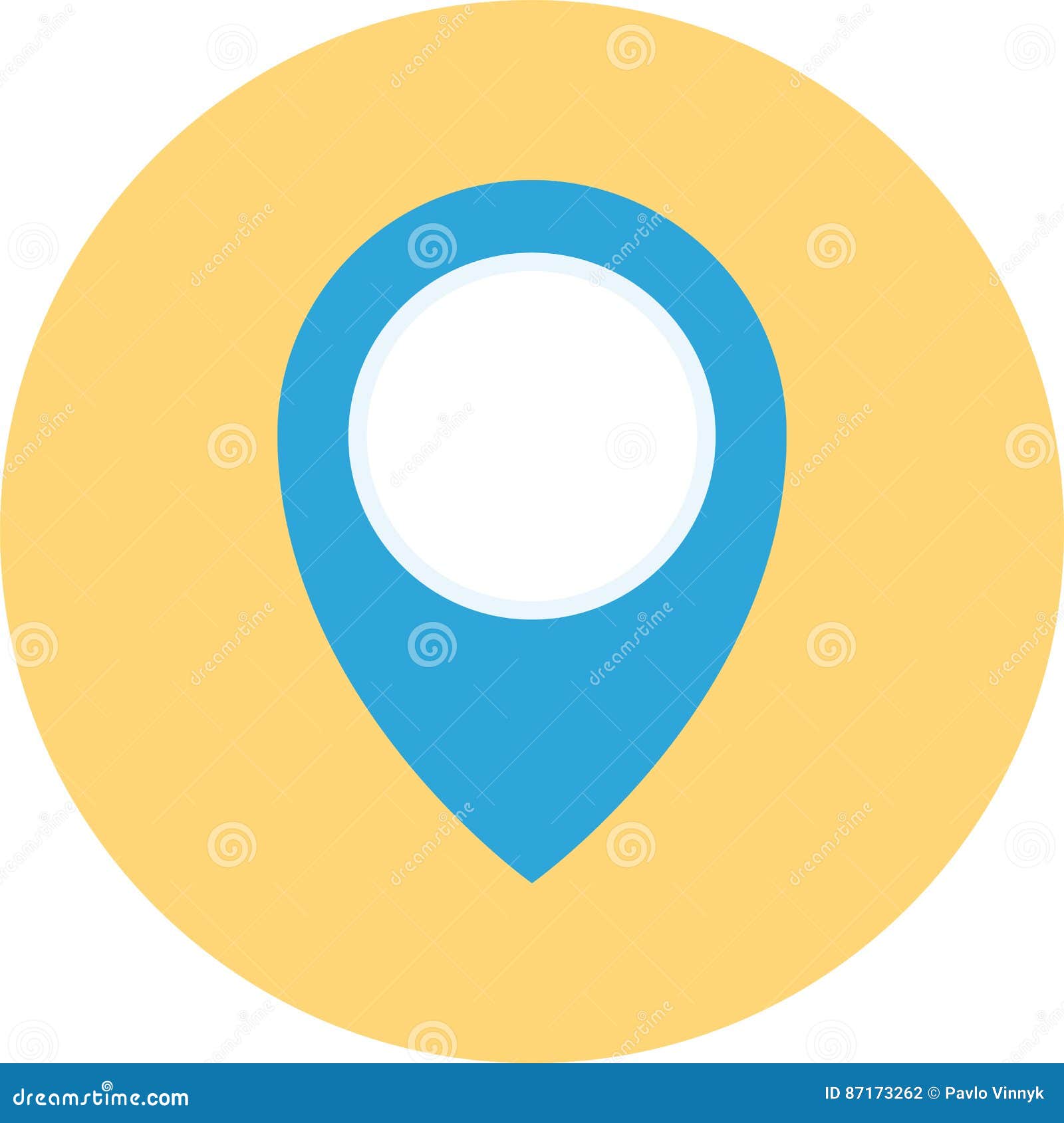 Map Pin Flat Design Style Modern Icon, Pointer Minimal Symbol, Marker ...