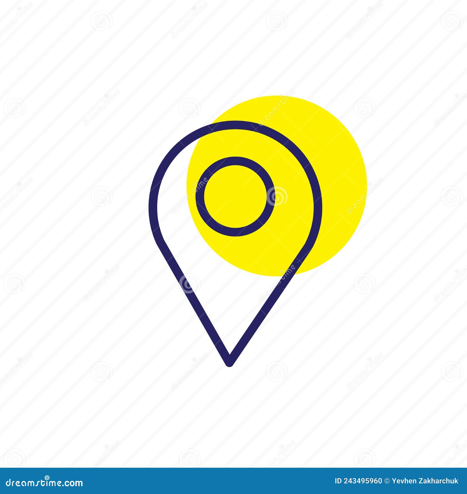 Map Pin Flat Design Style Modern Icon. Simple Red Pointer Minimal ...