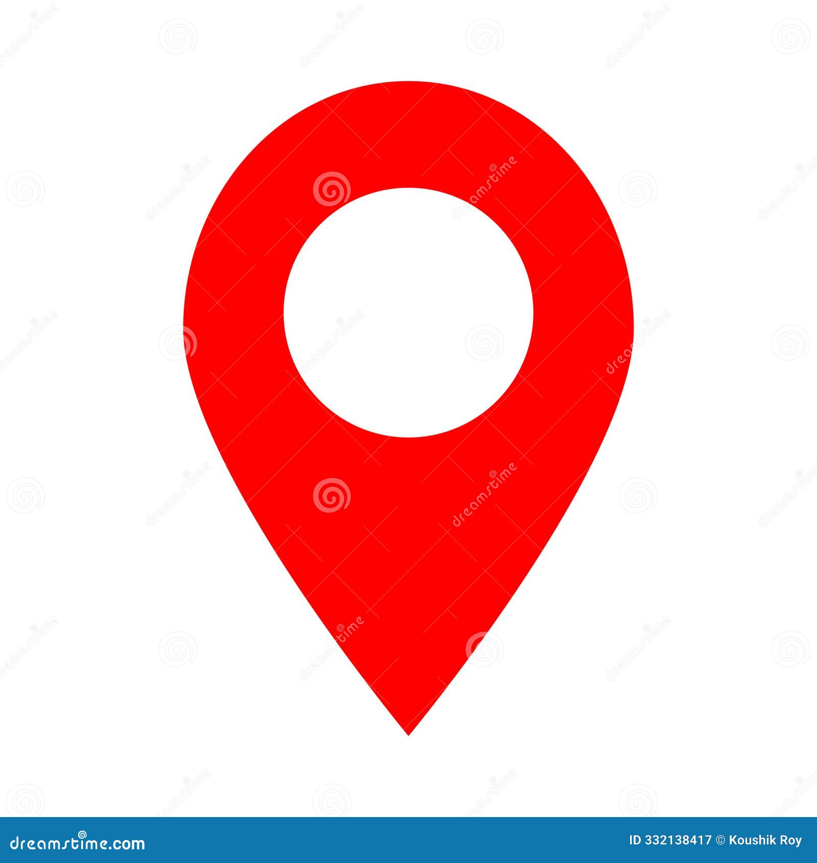 Map Pin Flat Design Style Modern Icon. Simple Red Pointer Minimal ...