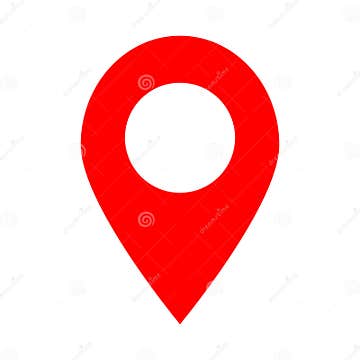 Map Pin Flat Design Style Modern Icon. Simple Red Pointer Minimal ...