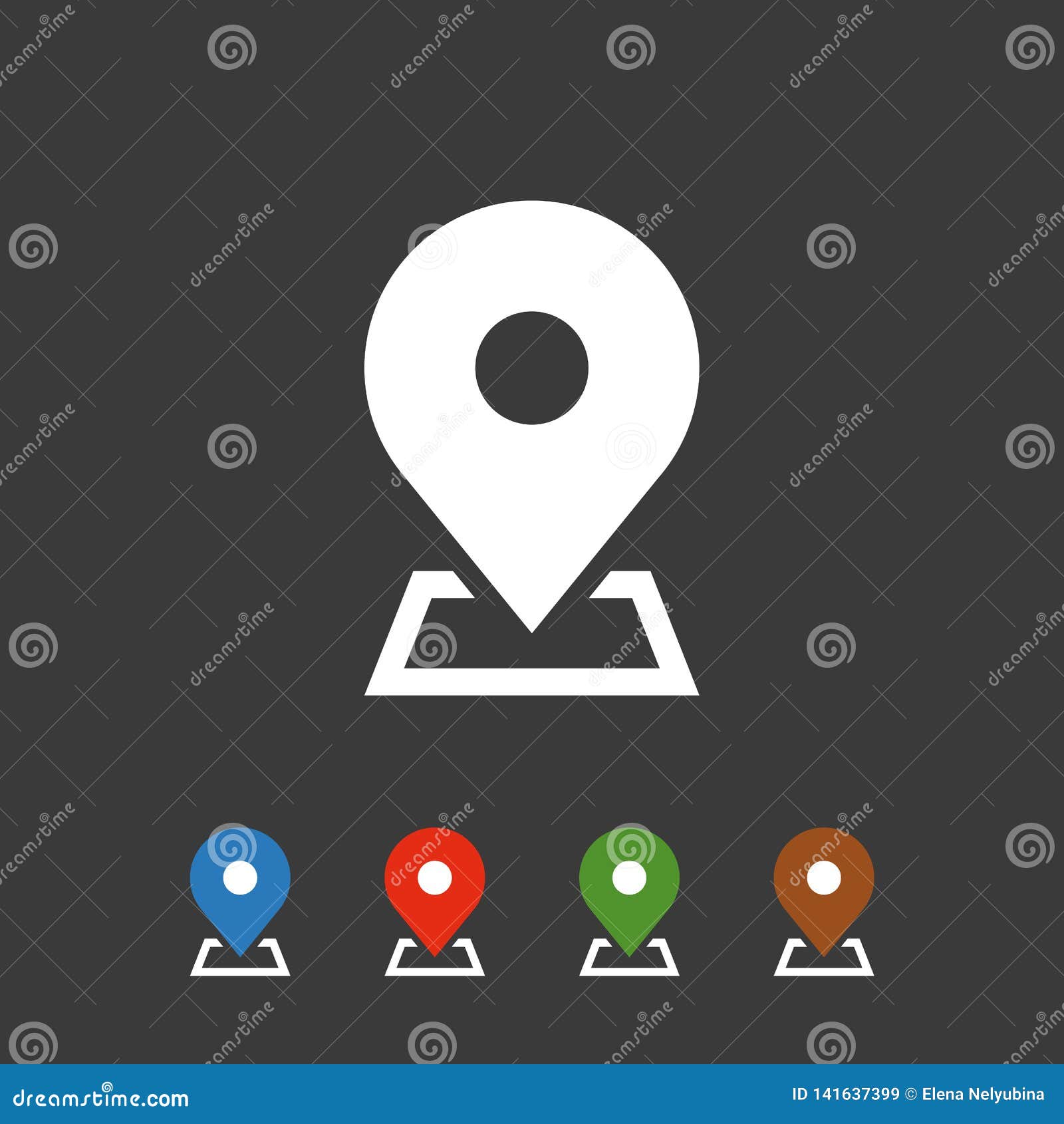 Map Pin and Geolocation Mapping Icon. Color Set Stock Illustration ... Map Pin and Geolocation Mapping Icon. Color Set Stock Illustration ...