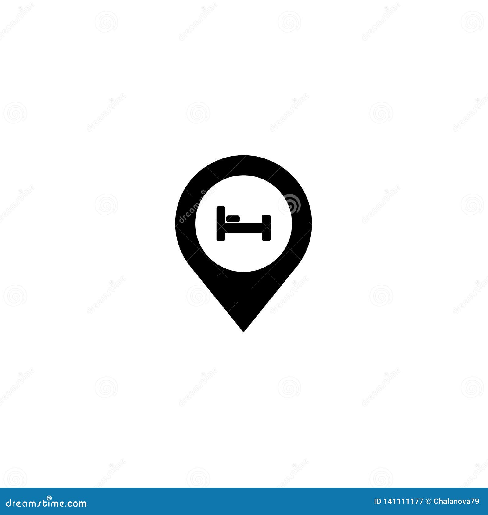 Map Pin for Hotel Location. Vector Illustration Stock Illustration ...