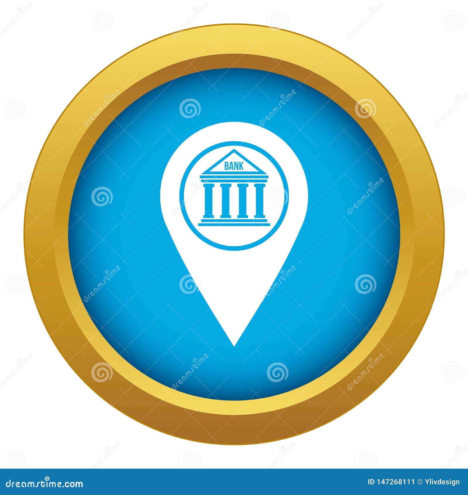 Map Pin Icon Blue Vector Isolated Stock Vector - Illustration of cursor ...