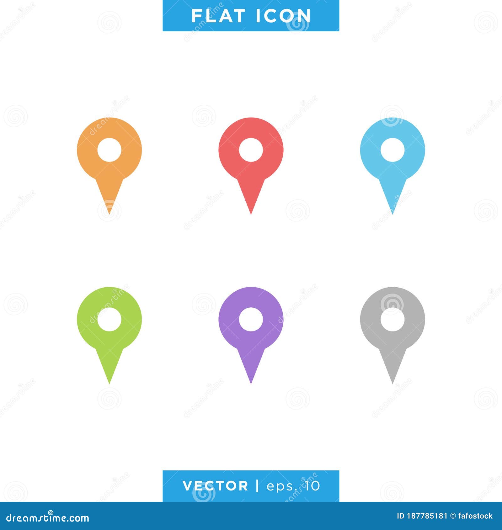 Map Pin Icon Design Template. Stock Vector - Illustration of icon ...