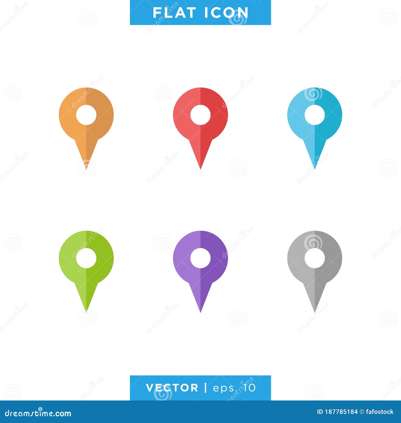 Map Pin Icon Design Template. Stock Vector - Illustration of road ...