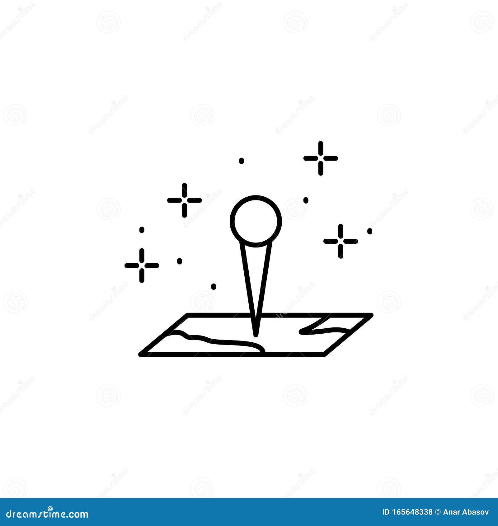 Map, Pin Icon. Element of Geography Icon Stock Illustration ...