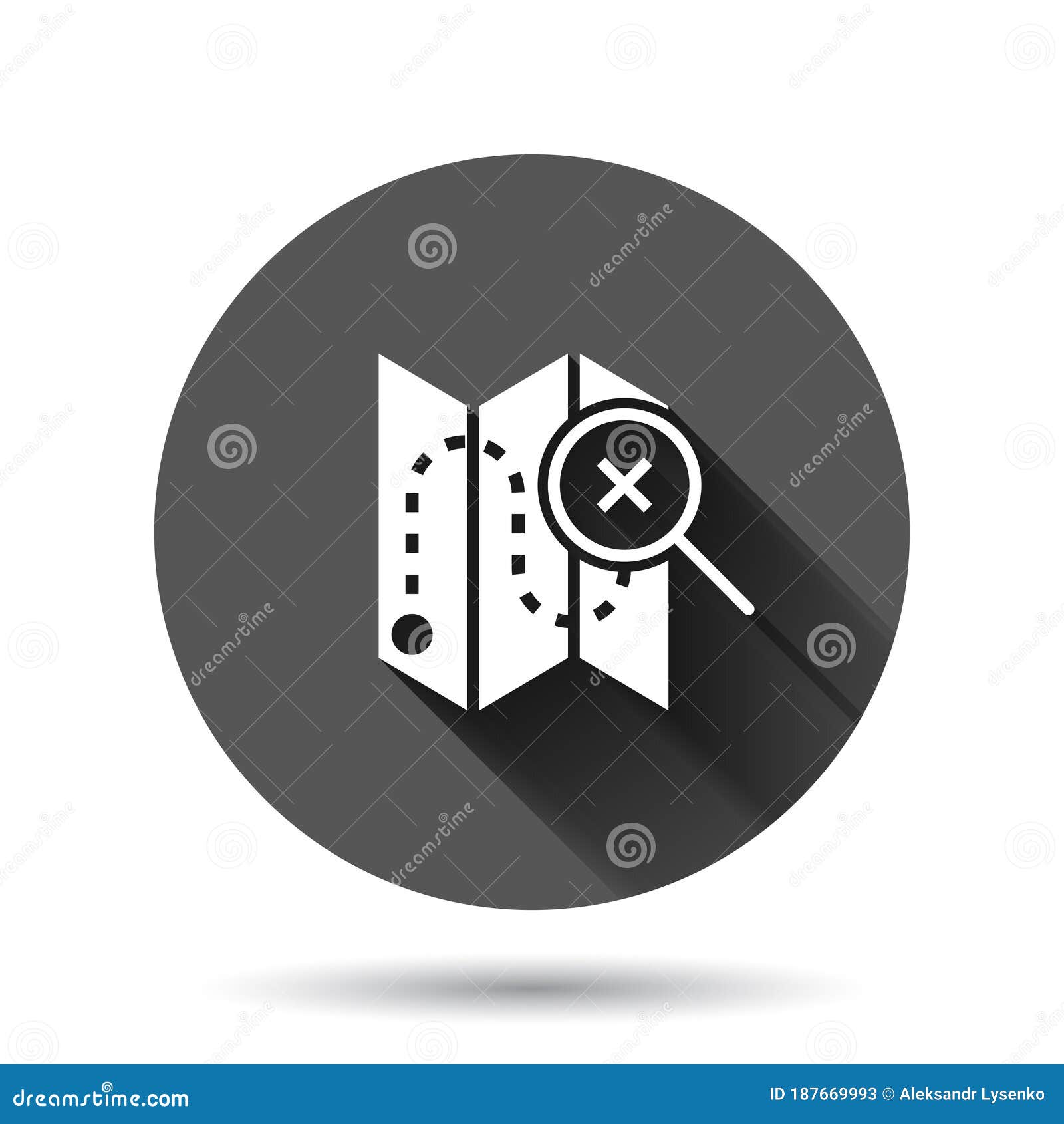 Map Pin Icon in Flat Style. Gps Navigation Vector Illustration on Black ...