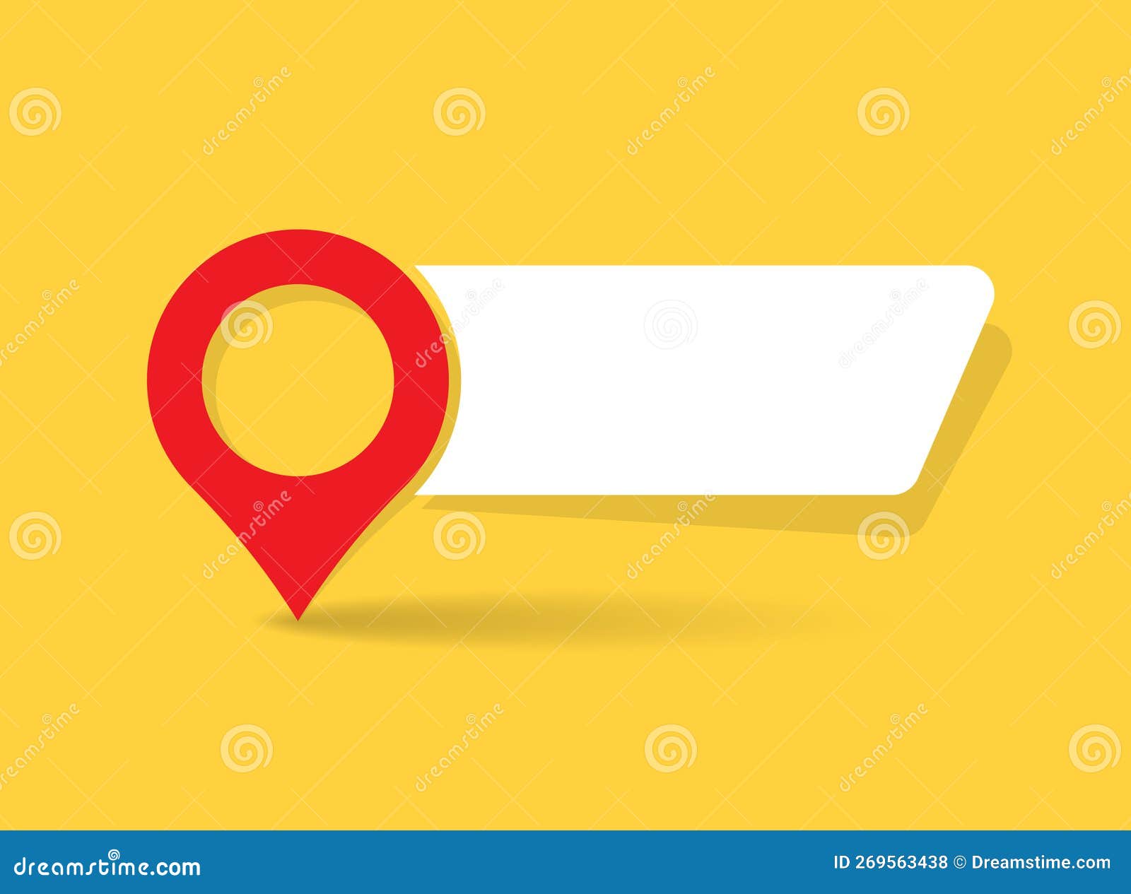 Map Pin Icon in Flat Style. Pointer Destination Vector Illustration on ...