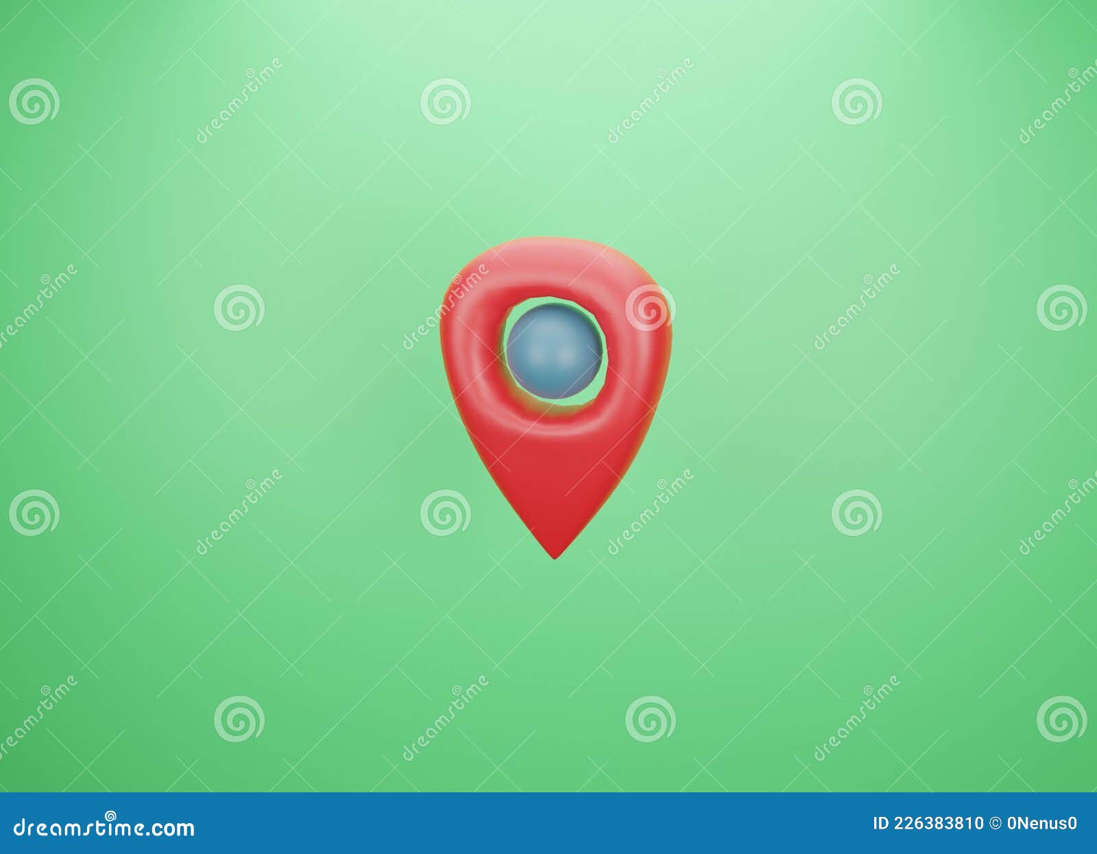 Map Pin Icon on Green Background Stock Illustration - Illustration of ...
