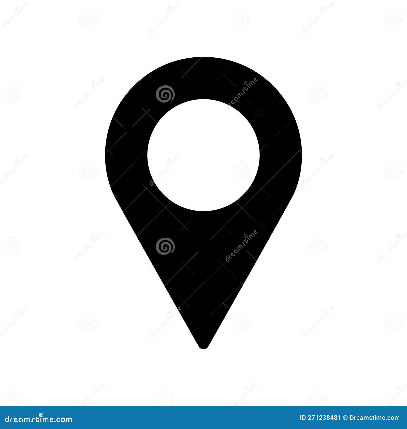 Map pin icon symbol stock vector. Illustration of marker - 271238481