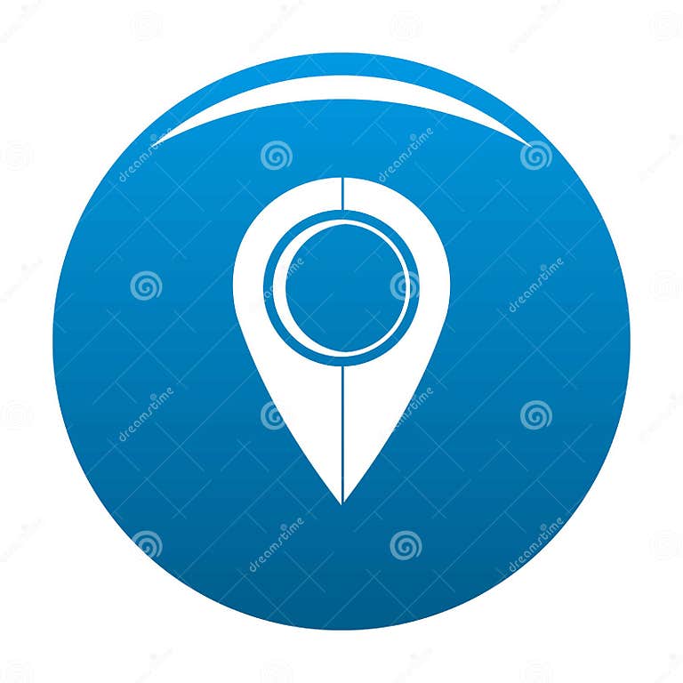 Map pin icon blue vector stock vector. Illustration of isolated - 109364798
