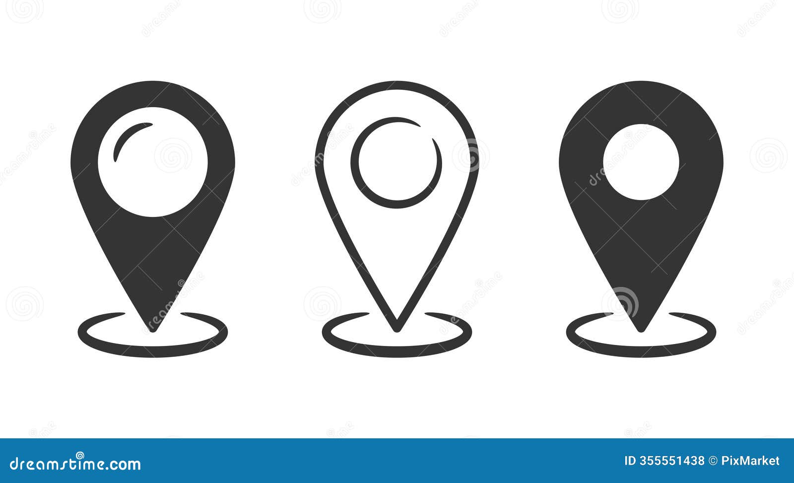 Map Pin Icons stock illustration. Illustration of cartography - 355551438