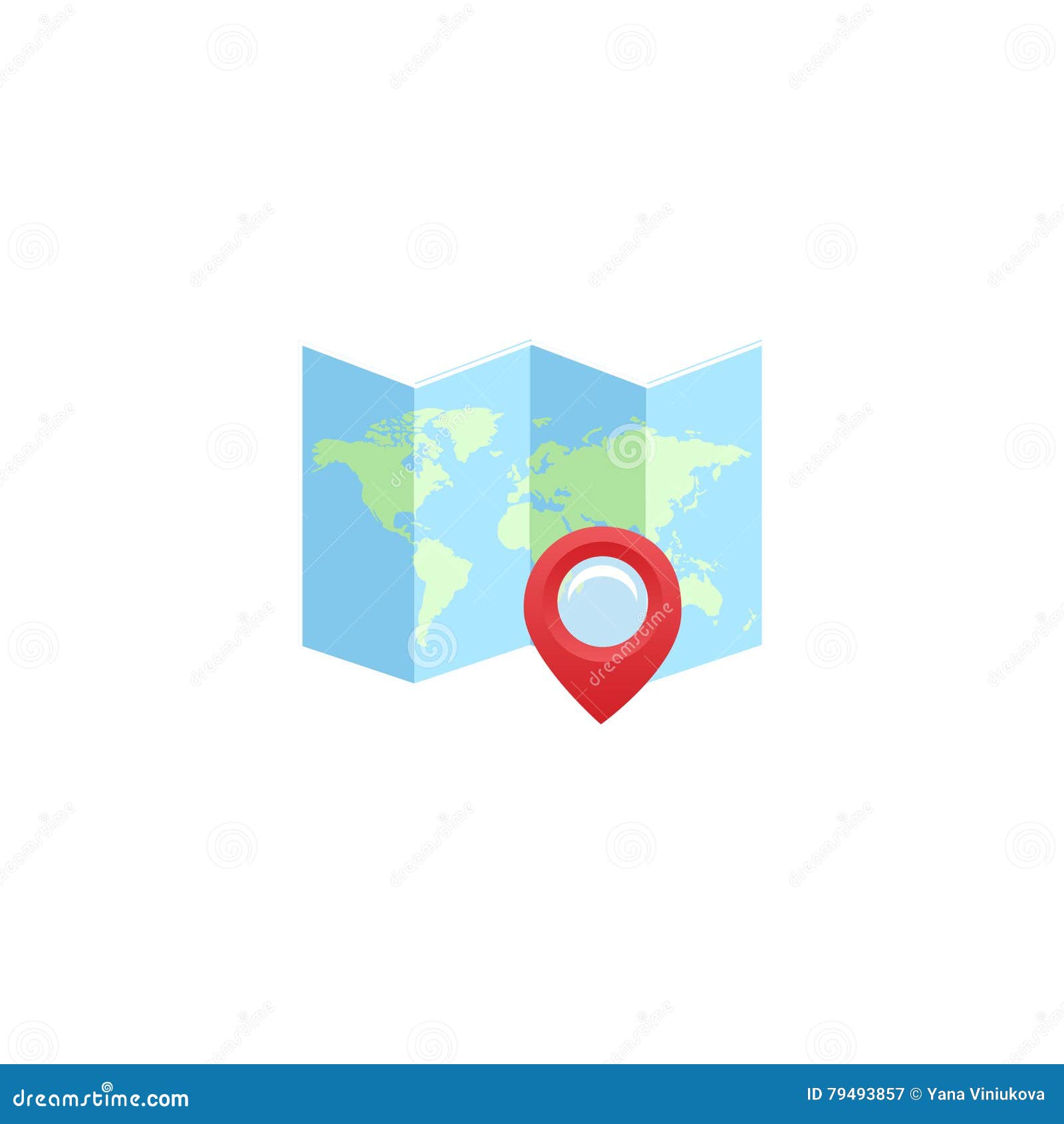 Map with a Pin Isolated on White. Fully Transparent. Any Background Can ...