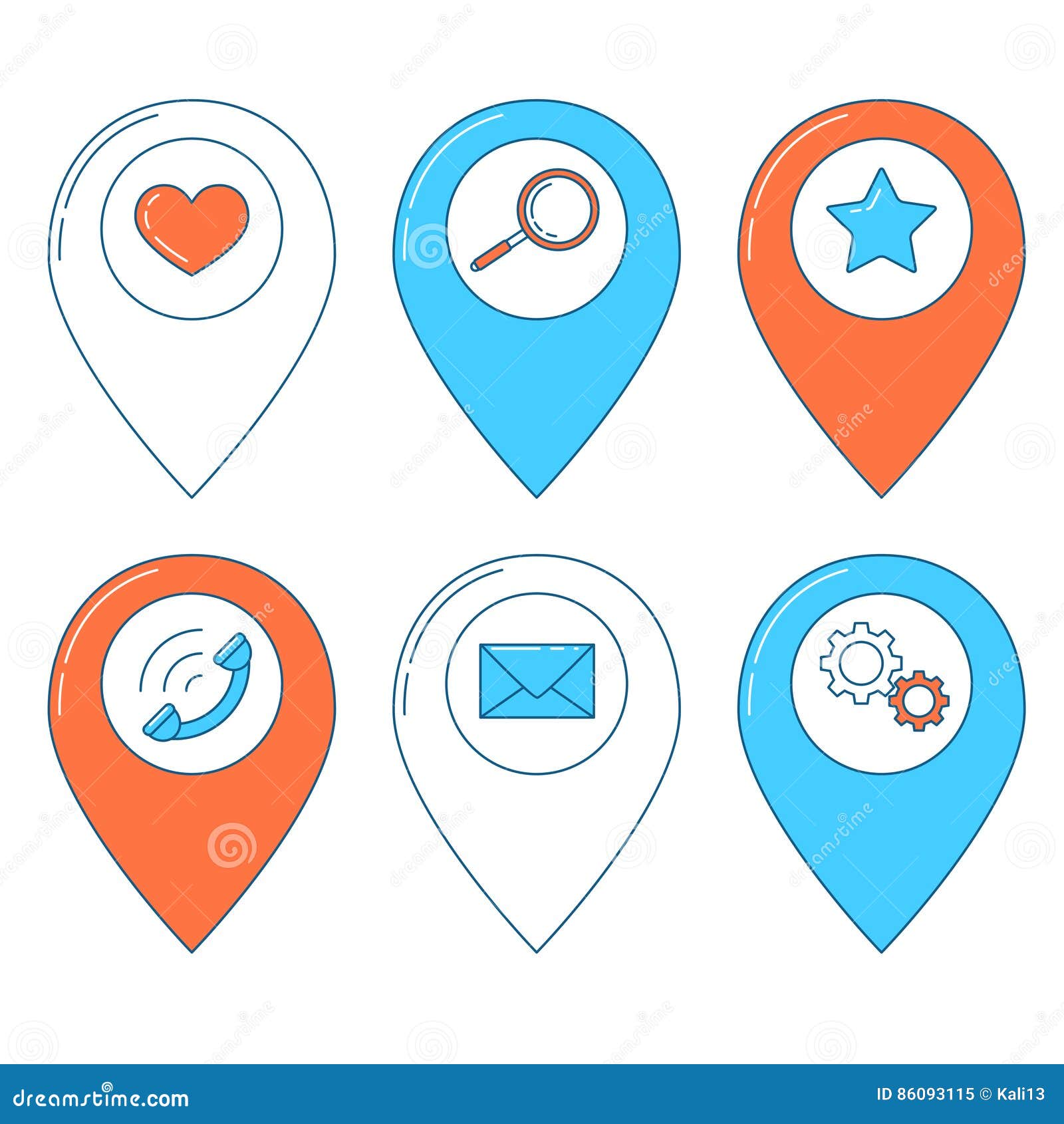 Map pin line design stock illustration. Illustration of geolocation ...