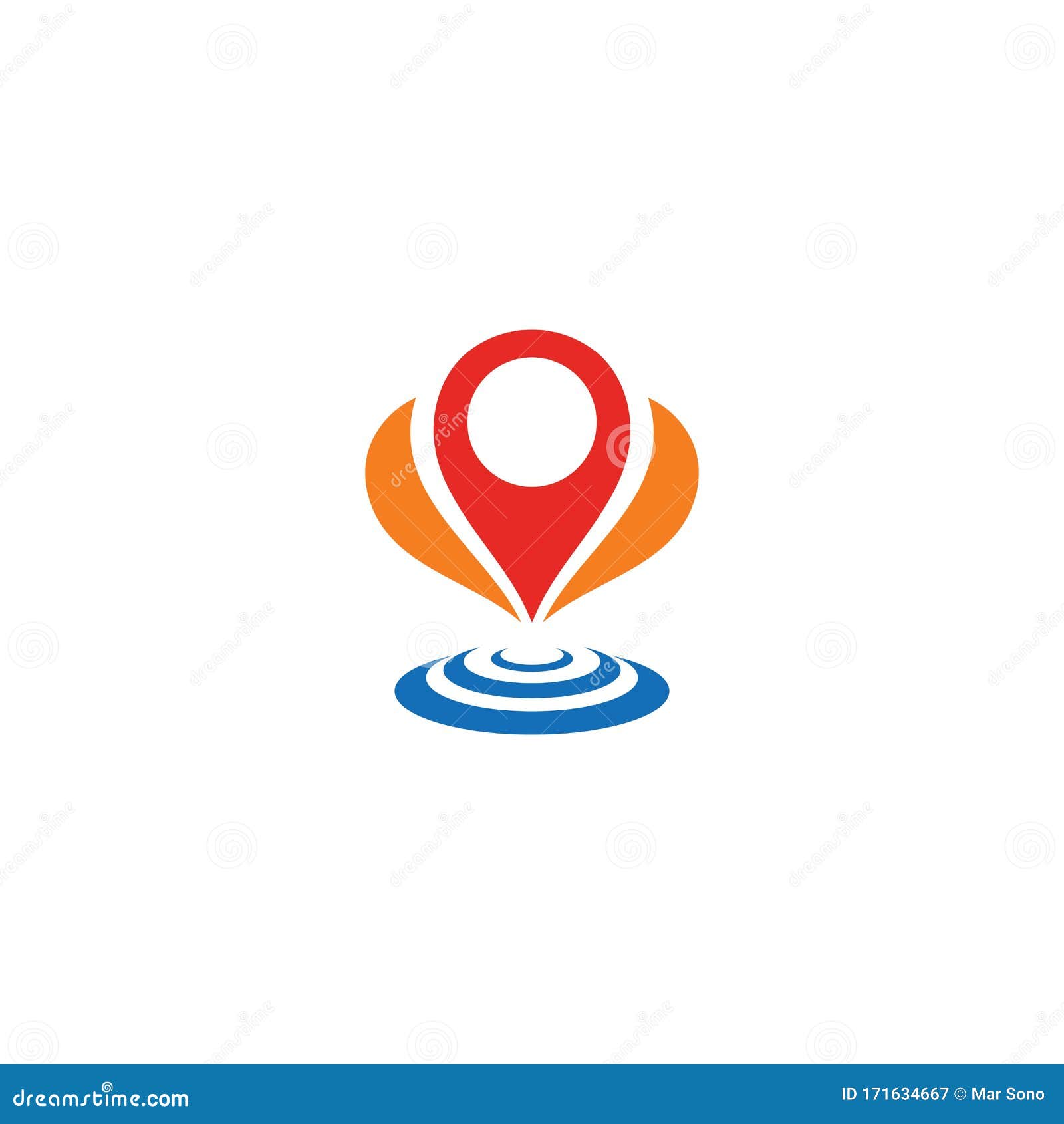 Map Pin Logo Icon Location Sign Template Vector Stock Vector ...