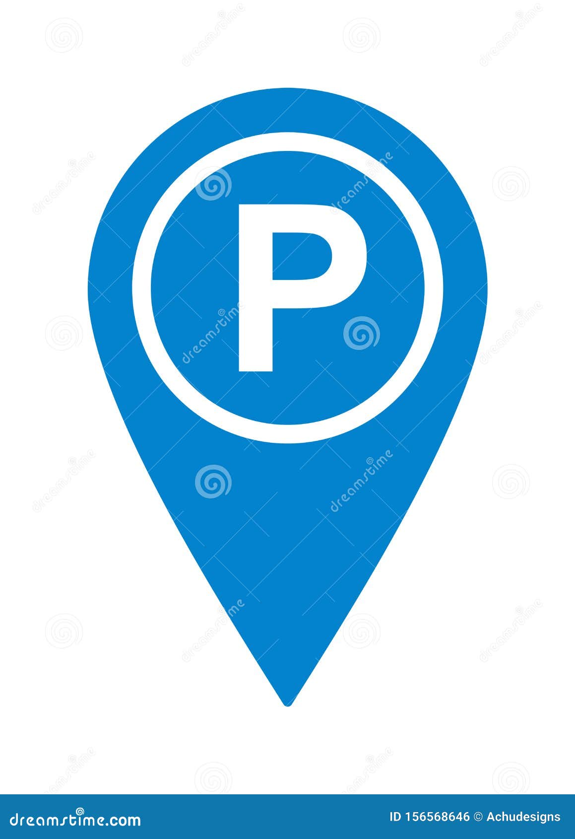 Map Pointer With Car Parking Icon, Flat Style Vector Illustration ...