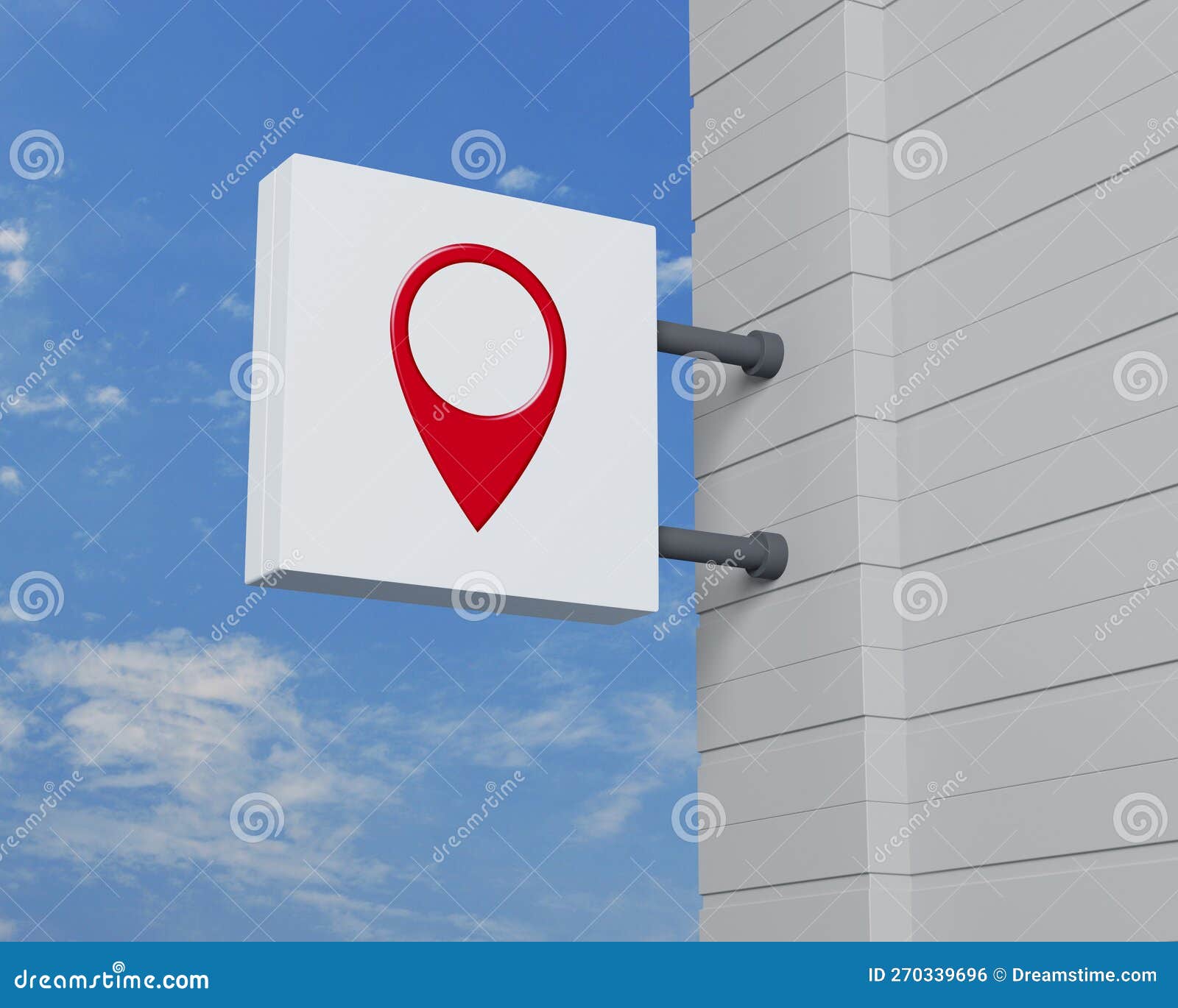 Map Pointer Navigation Concept, 3D Rendering Stock Illustration ...