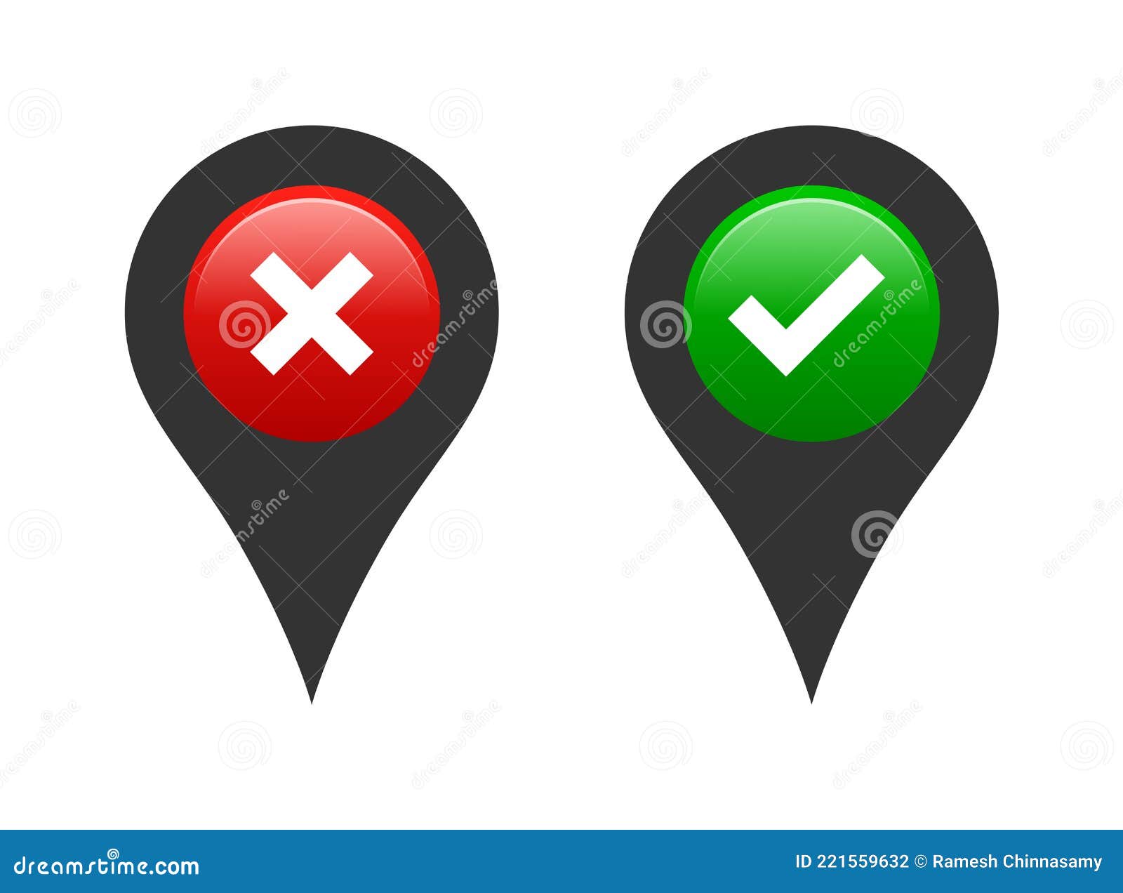 Red Tick Marker Checkmark Vector Square Box Icon | CartoonDealer.com ...