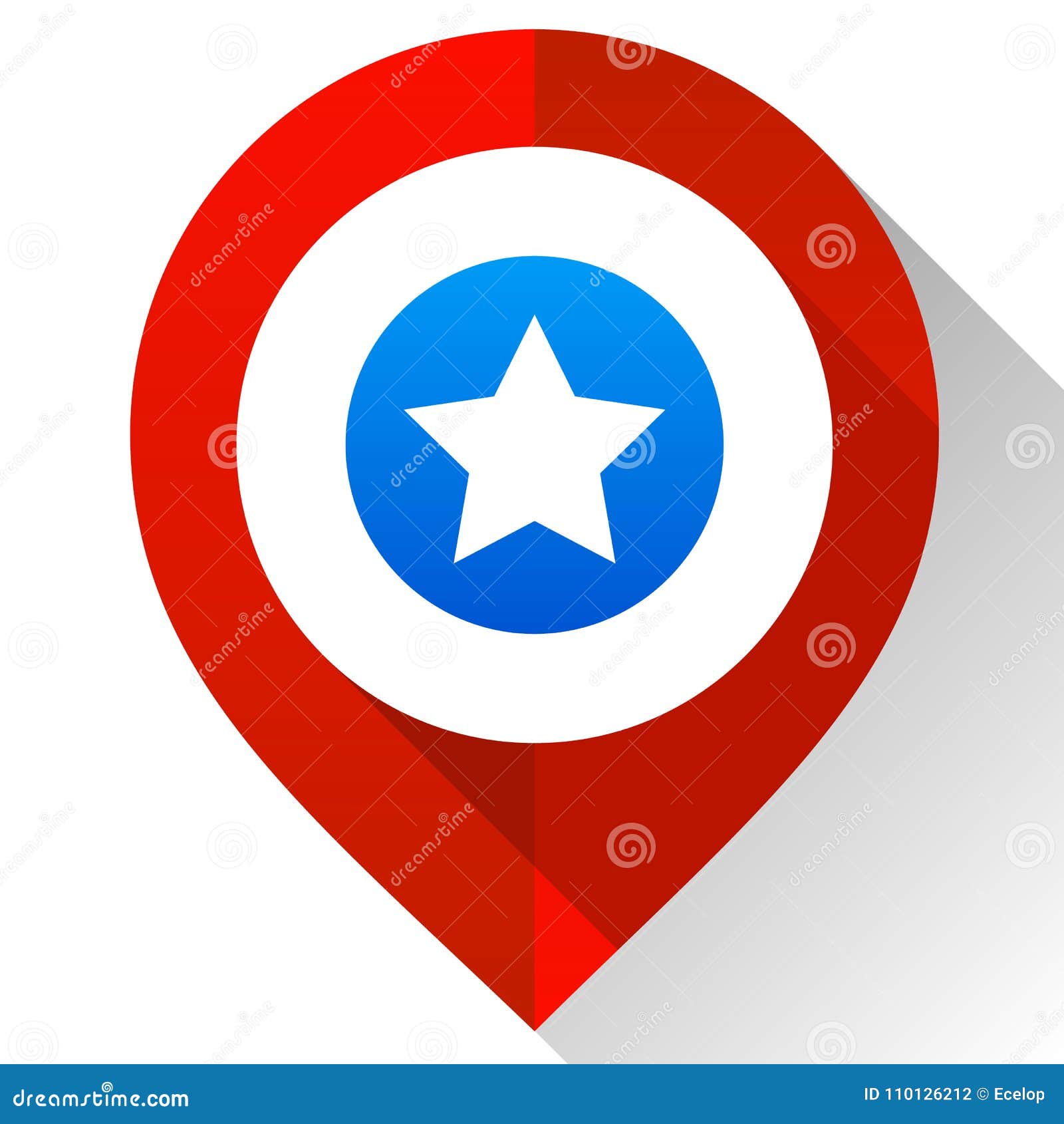 Map pin red stock vector. Illustration of pointer, navigation - 110126212