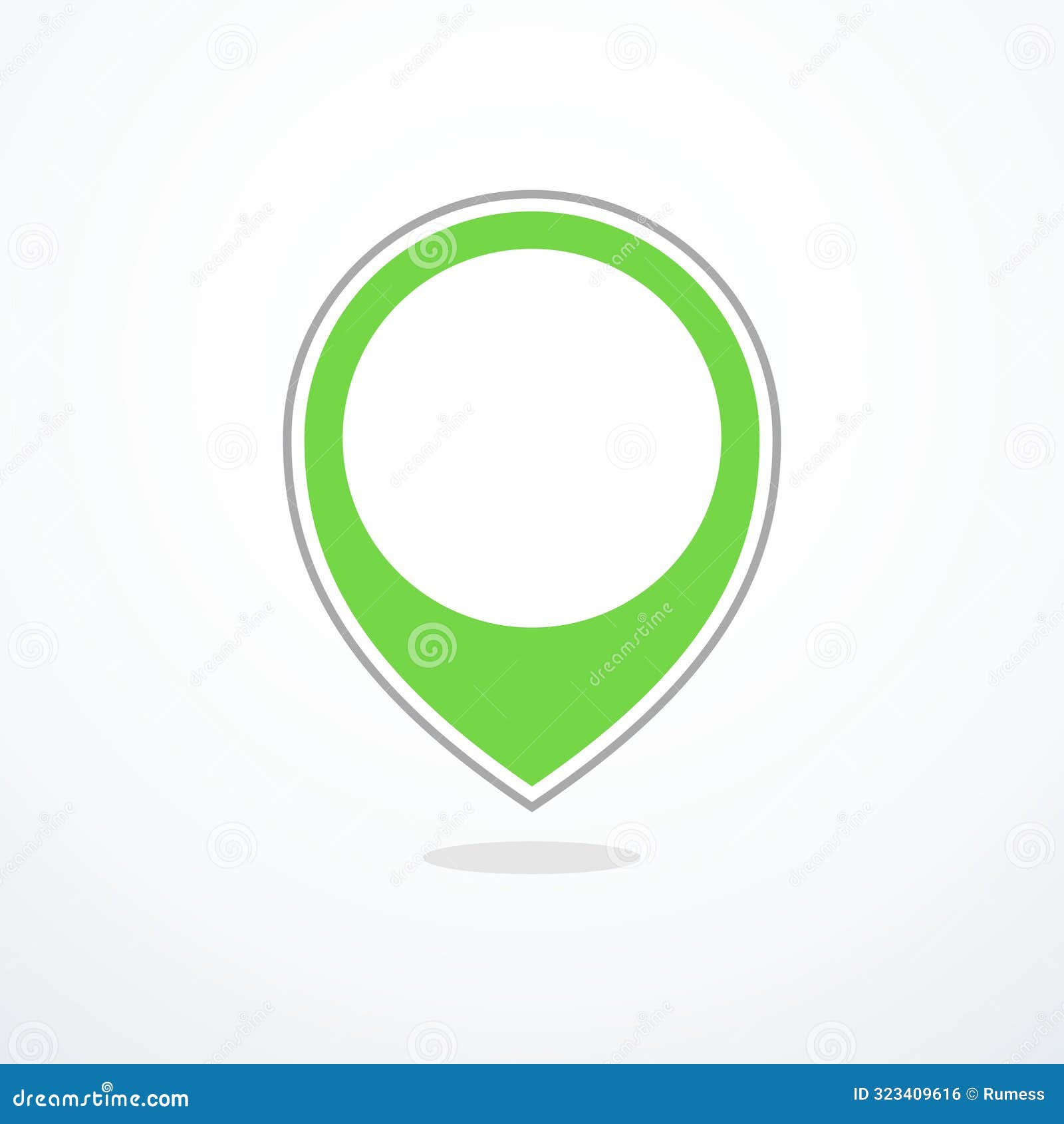 Green Map Pin Icon. Vector Illustration Stock Vector - Illustration of ...