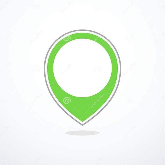 Green Map Pin Icon. Vector Illustration Stock Vector - Illustration of ...