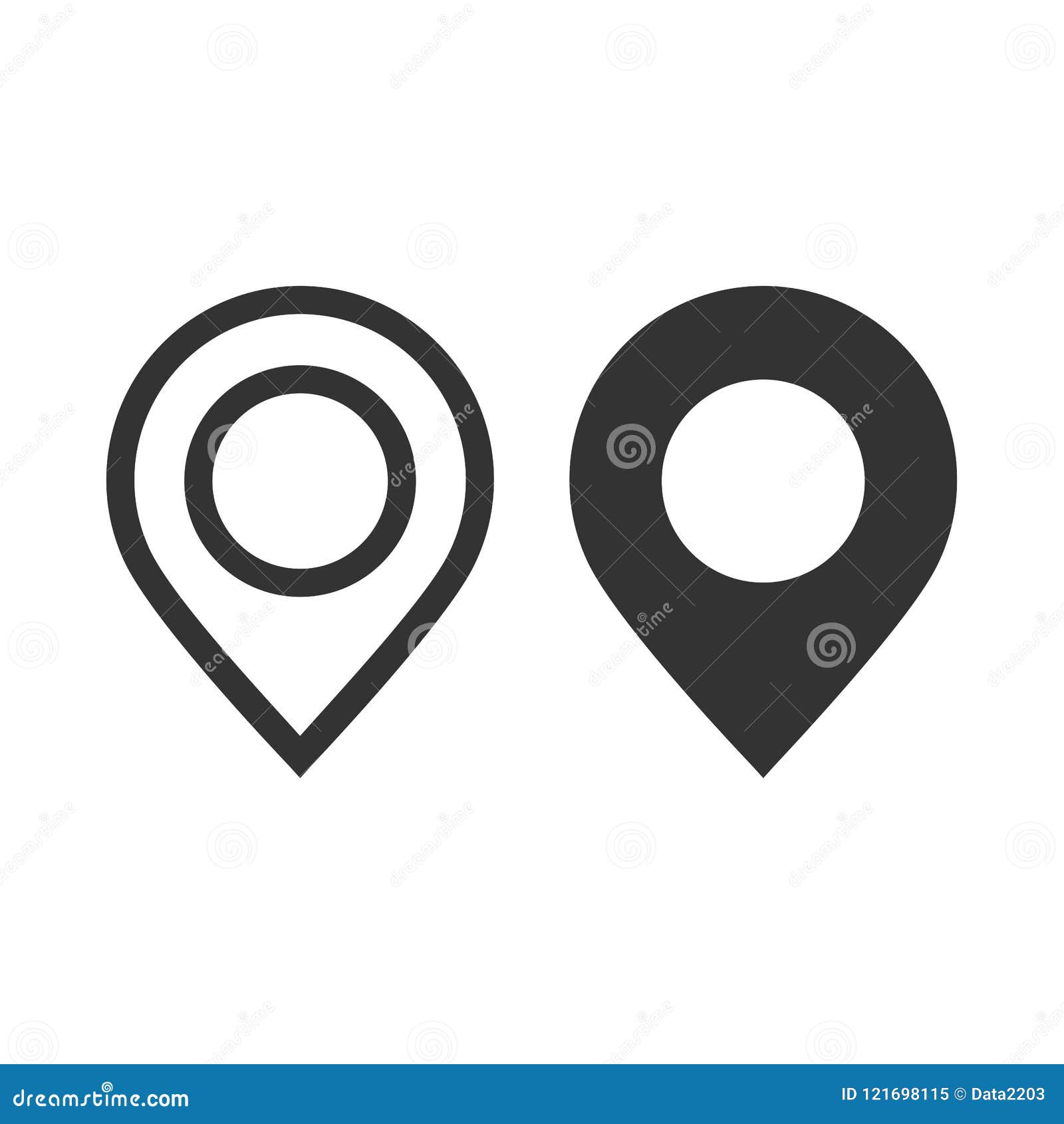 Map Pin. Simple Vector Sign Stock Vector - Illustration of design, icon ...