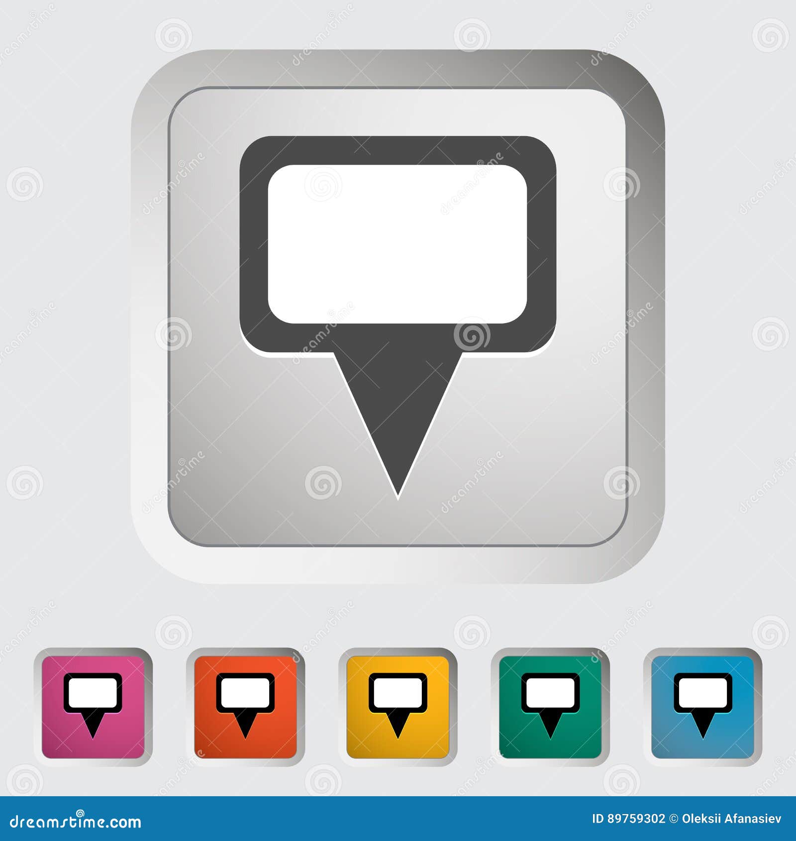 Map pin single icon. stock vector. Illustration of element - 89759302
