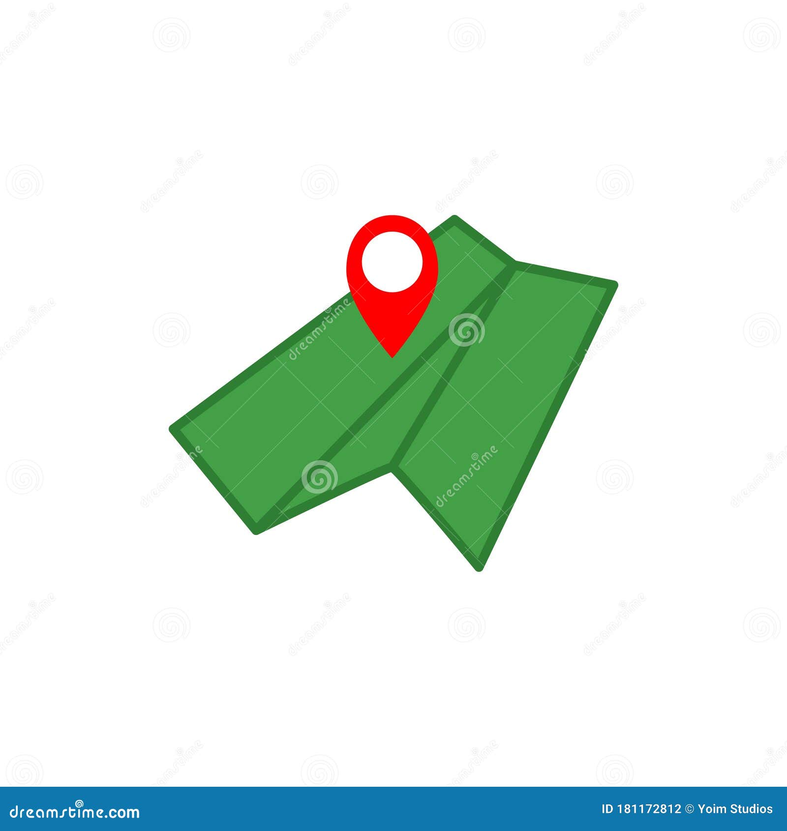 Map with a Pin Vector Graphic Design Illustration Stock Vector ...