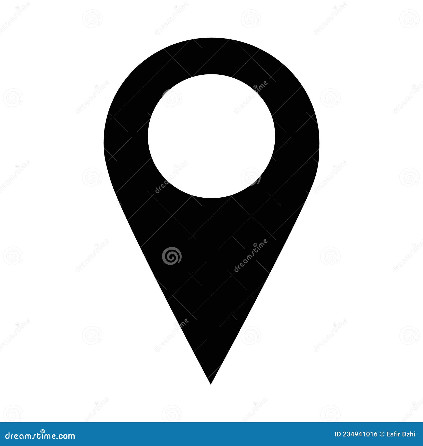 Map Pin Vector Icon Illustration Isolated on White Background Stock ...
