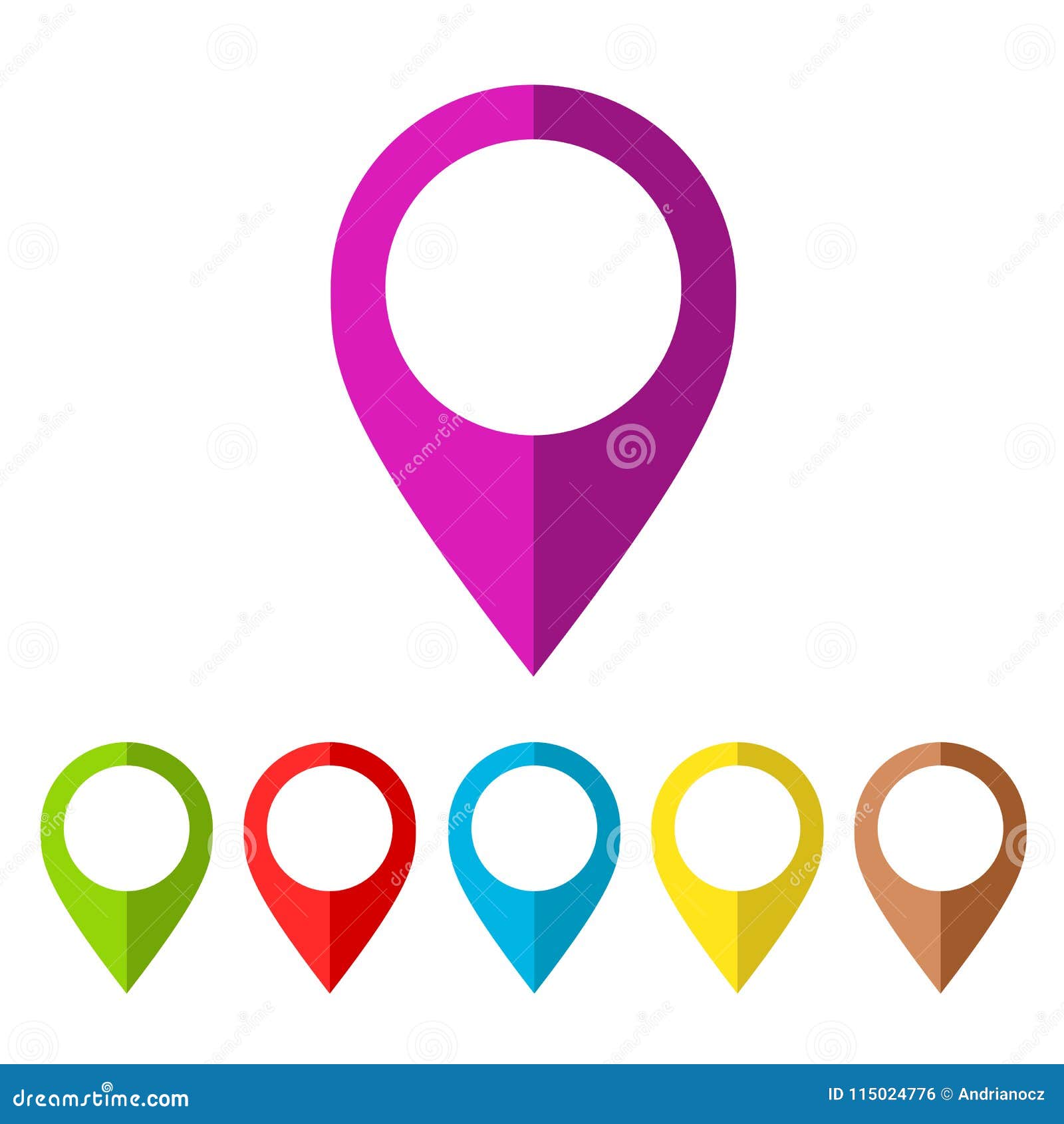Map Pin Vector Icon Isolated on White Stock Illustration - Illustration ...