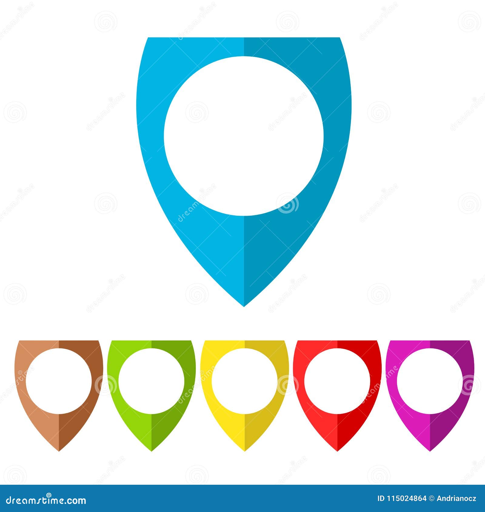 Map Pin Vector Icon Isolated on White Stock Illustration - Illustration ...