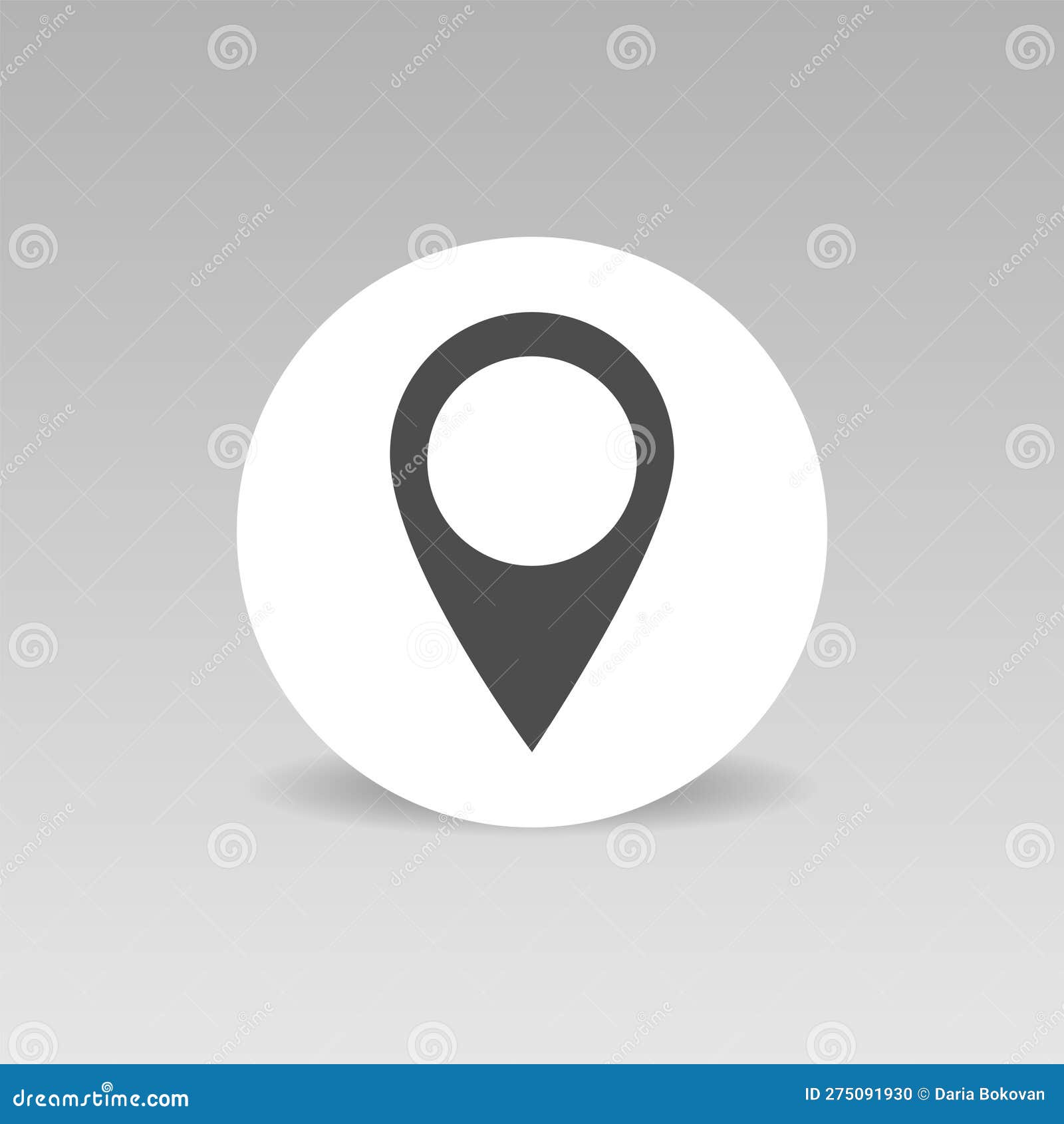 Map Pin Vector Icon. Location Mark Sign Stock Vector - Illustration of ...