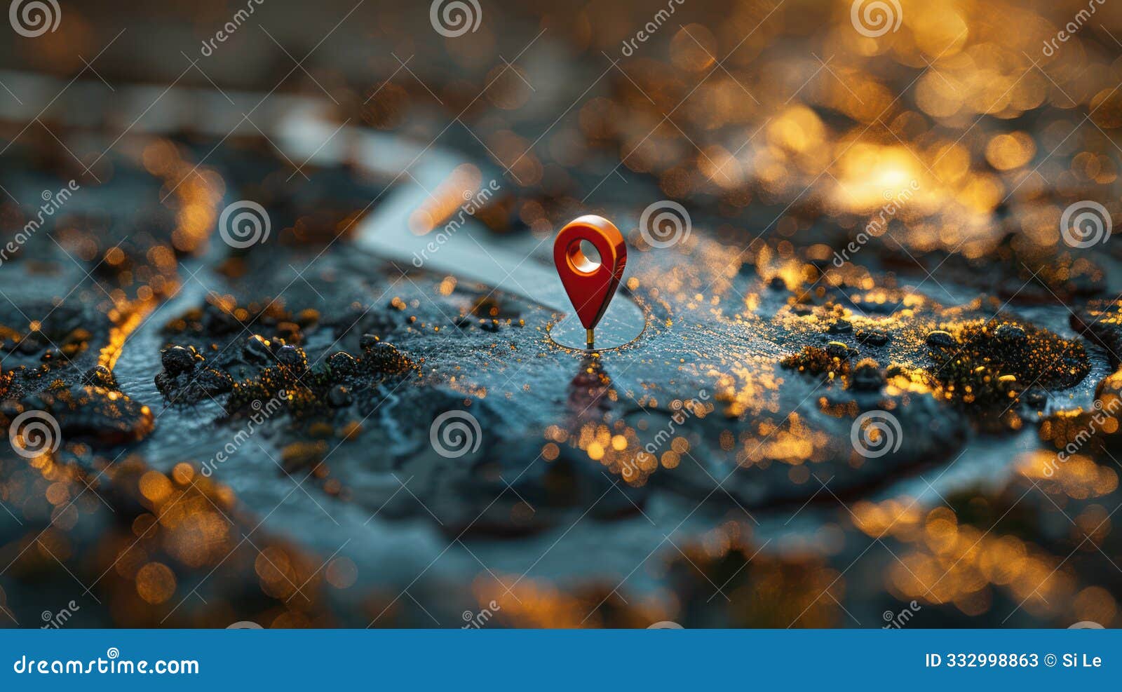 Map Pinpoint Illustration: Locating a Specific Destination on a Map ...