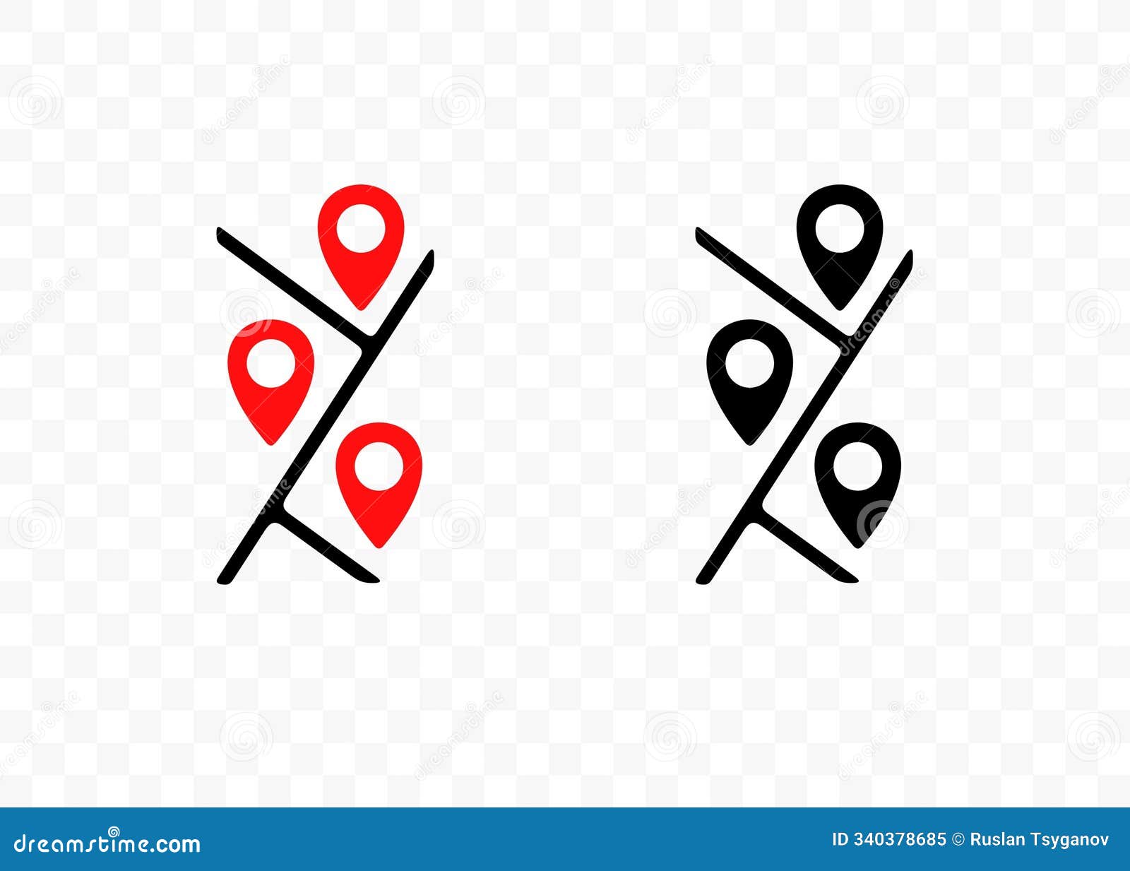 Map with Pinpoints and Road or Street, Geolocation, Location and ...