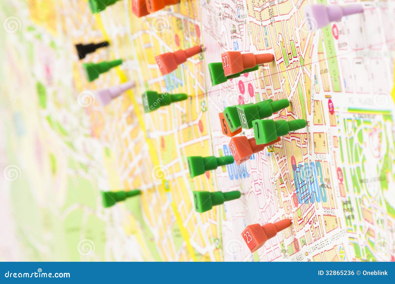 Map Pins stock photo. Image of cartography, geographic - 32865236