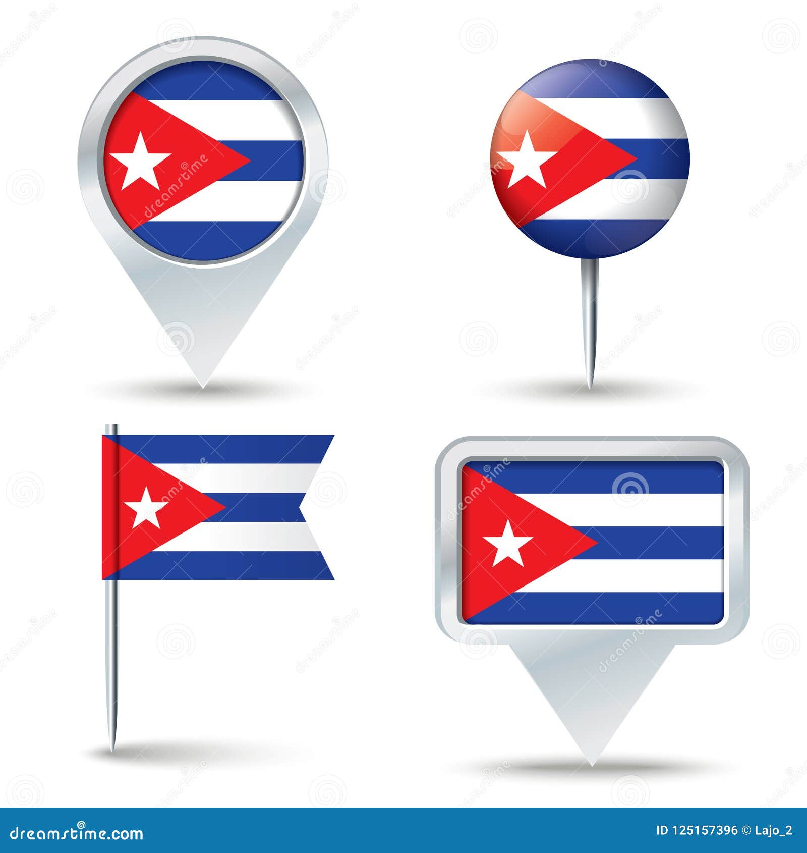 Map pins with flag of Cuba stock vector. Illustration of nationality ...