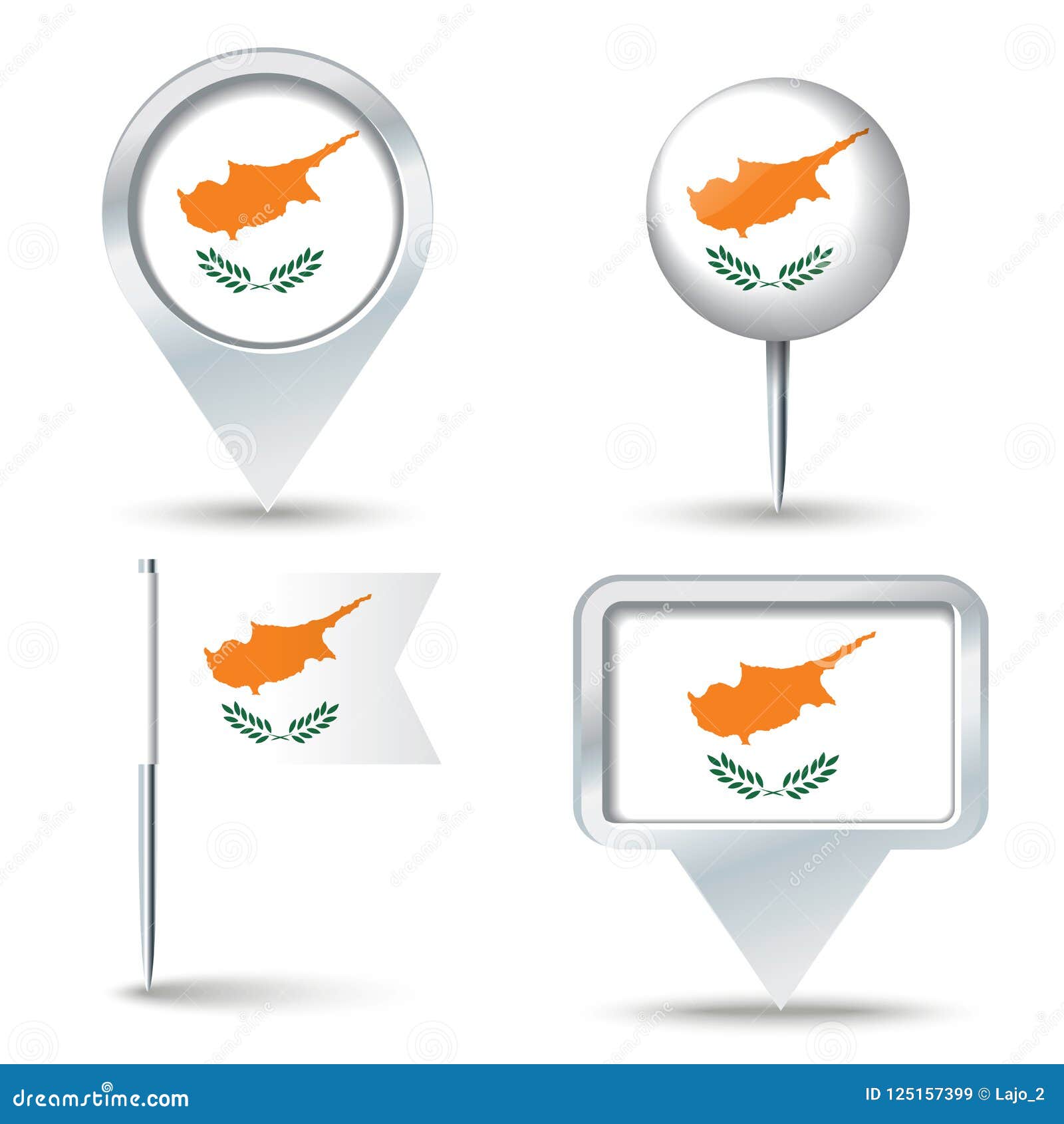 Map Pins with Flag of Cyprus Stock Vector - Illustration of business ...