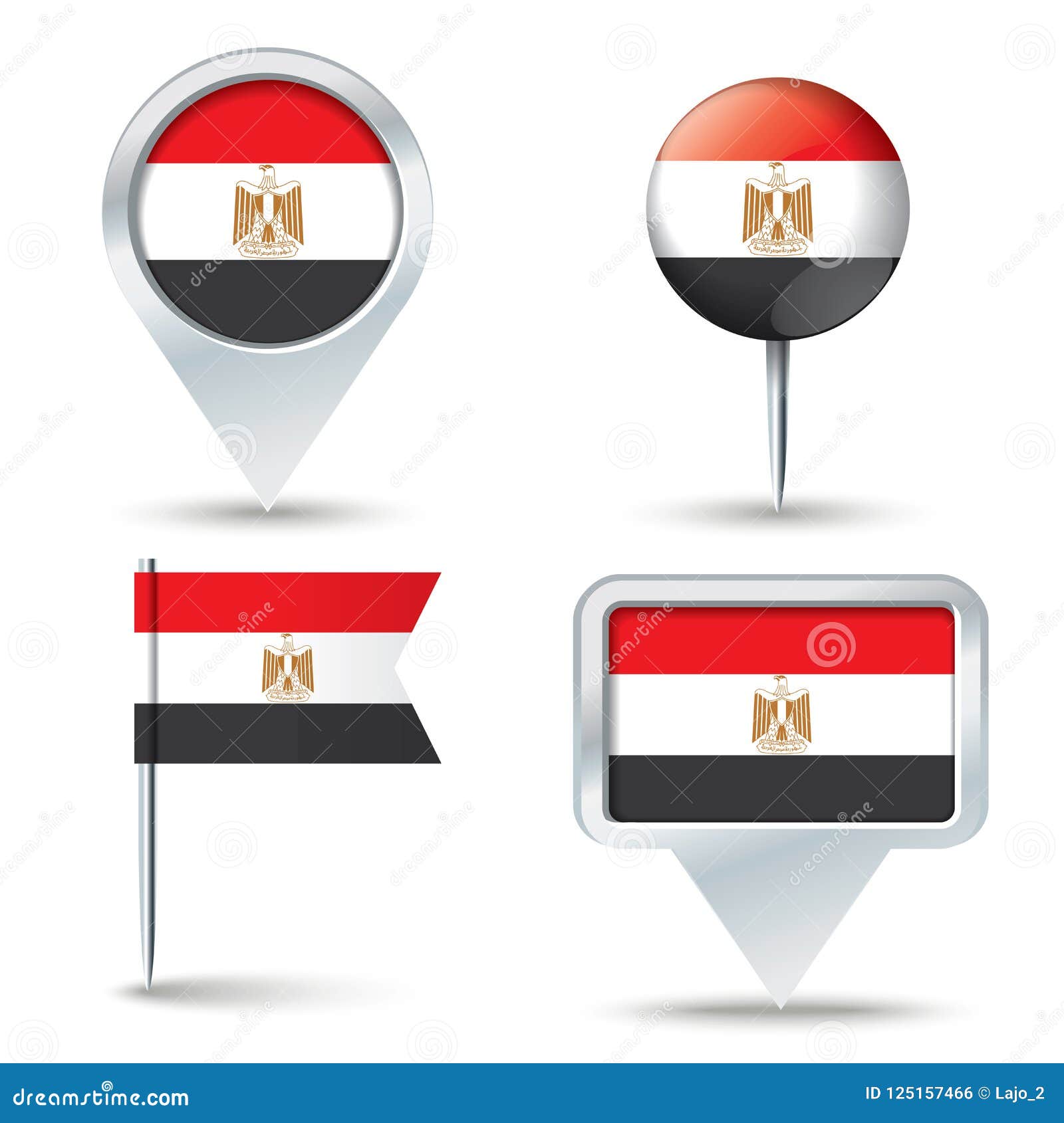 Map Pins with Flag of Egypt Stock Vector - Illustration of marker ...