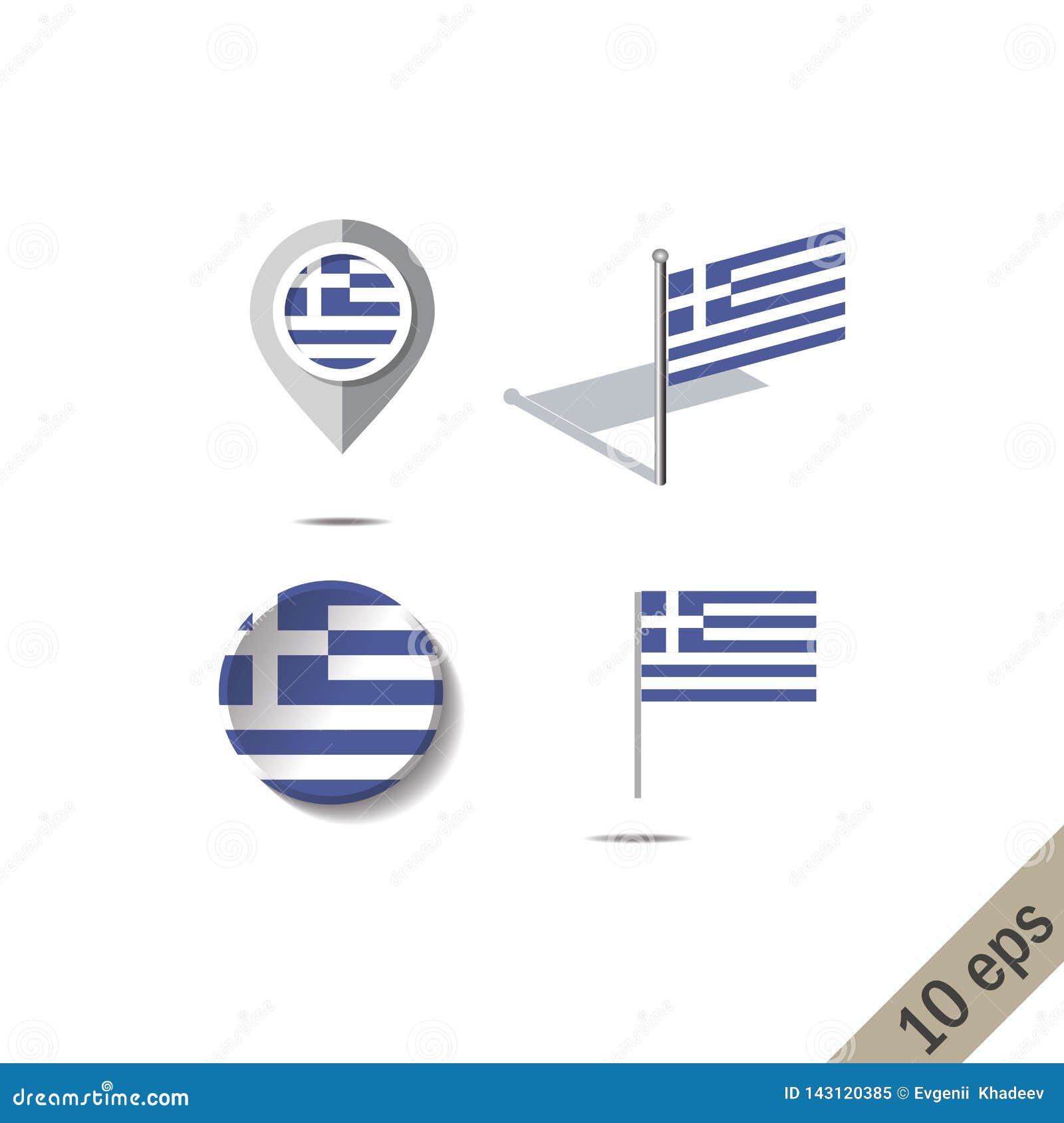 Map Pins with Flag of GREECE Stock Illustration - Illustration of ...