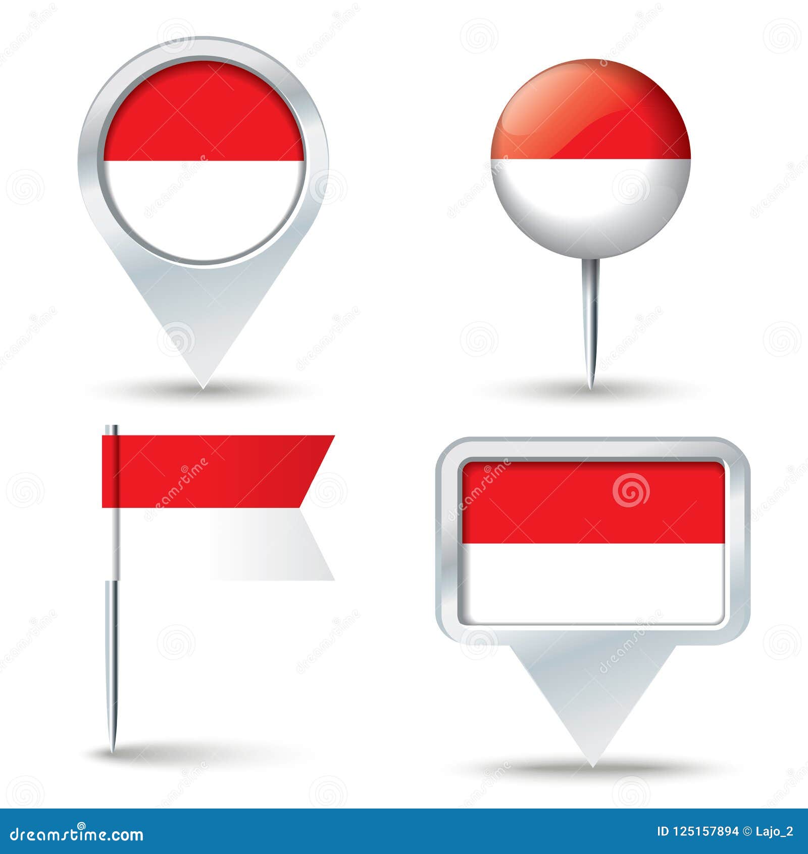 Map Pins with Flag of Indonesia Stock Vector - Illustration of business ...