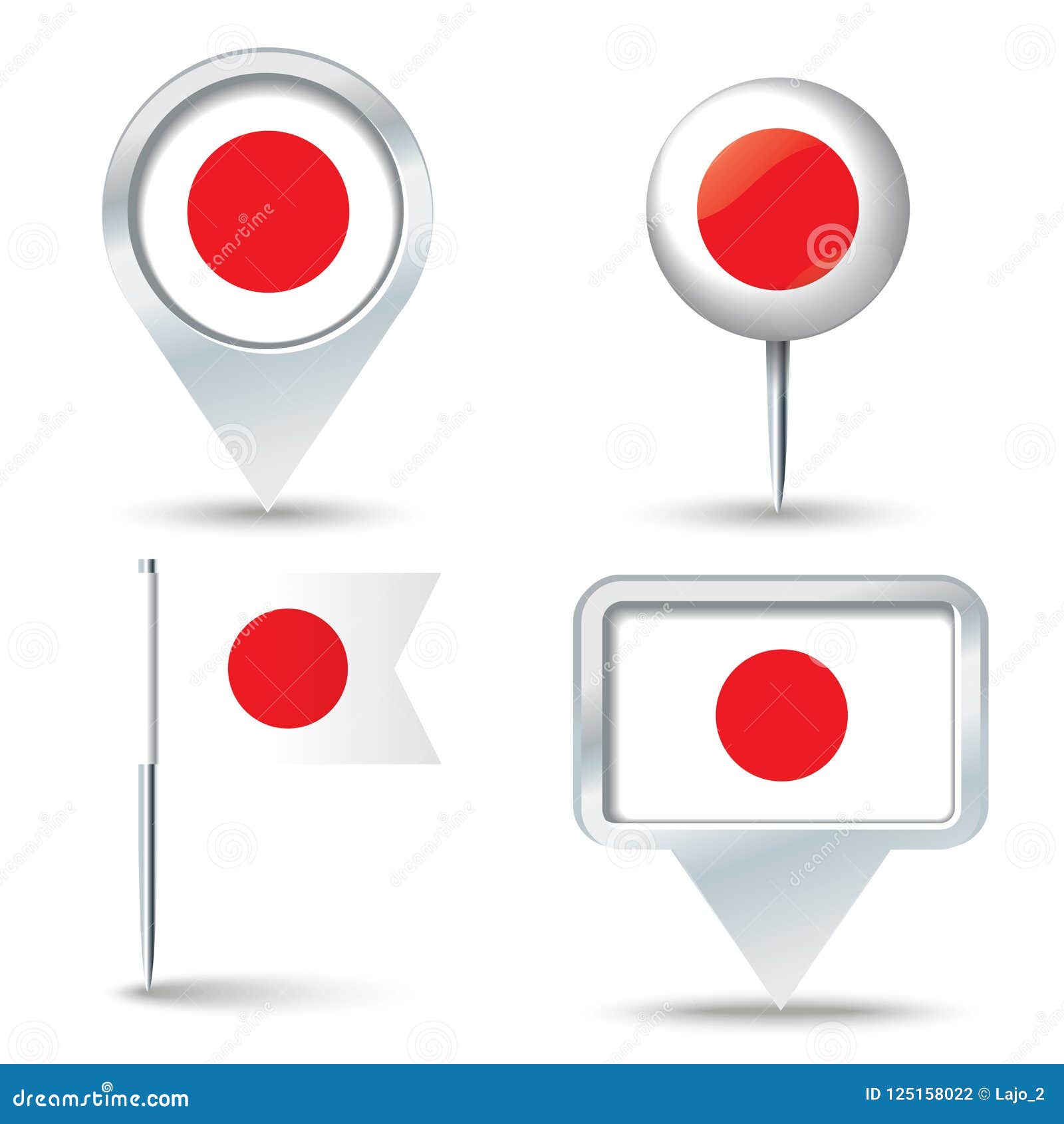 Map Pins with Flag of Japan Stock Vector - Illustration of circle ...