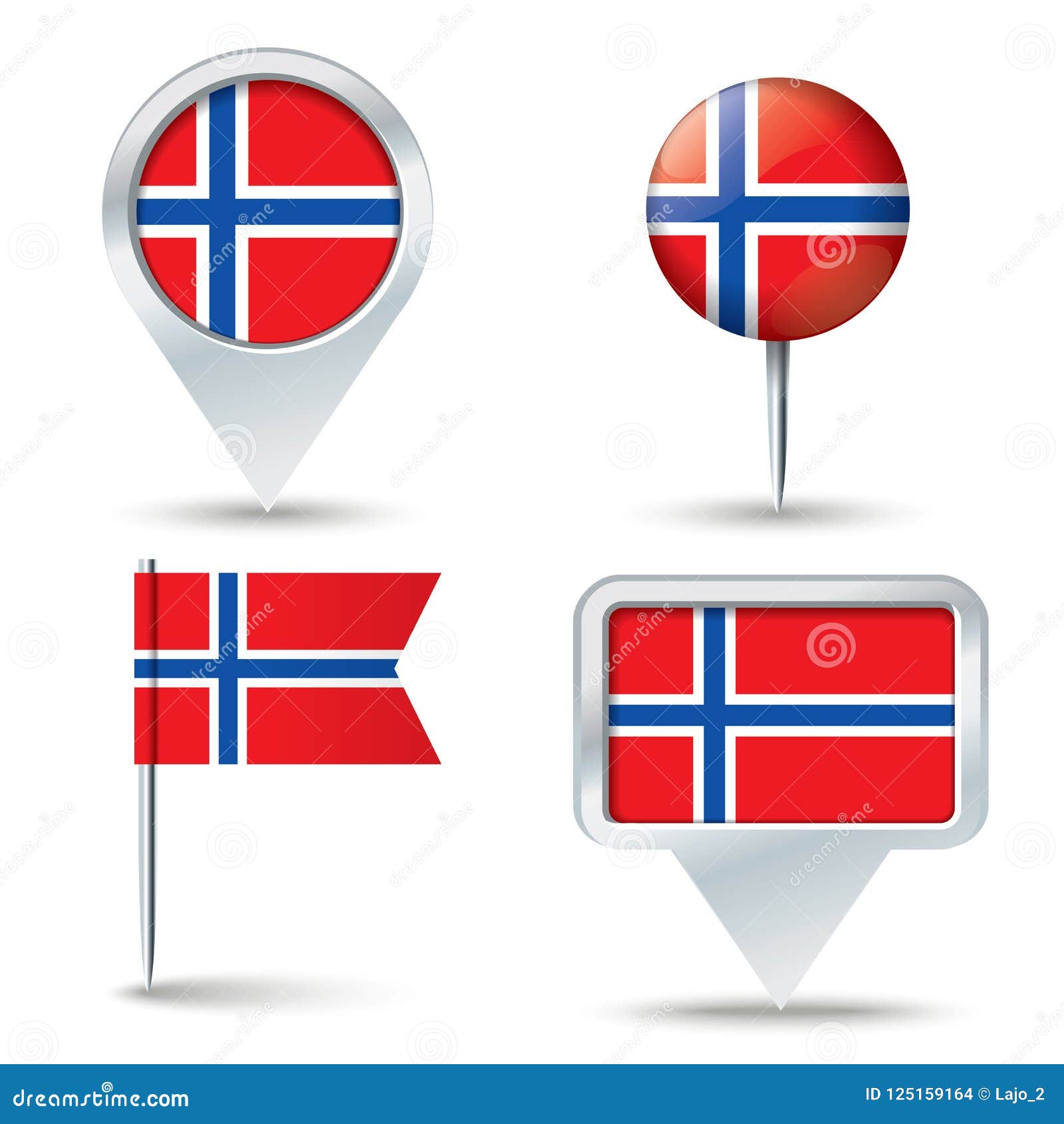 Map Pins with Flag of Svalbard Stock Vector - Illustration of ...
