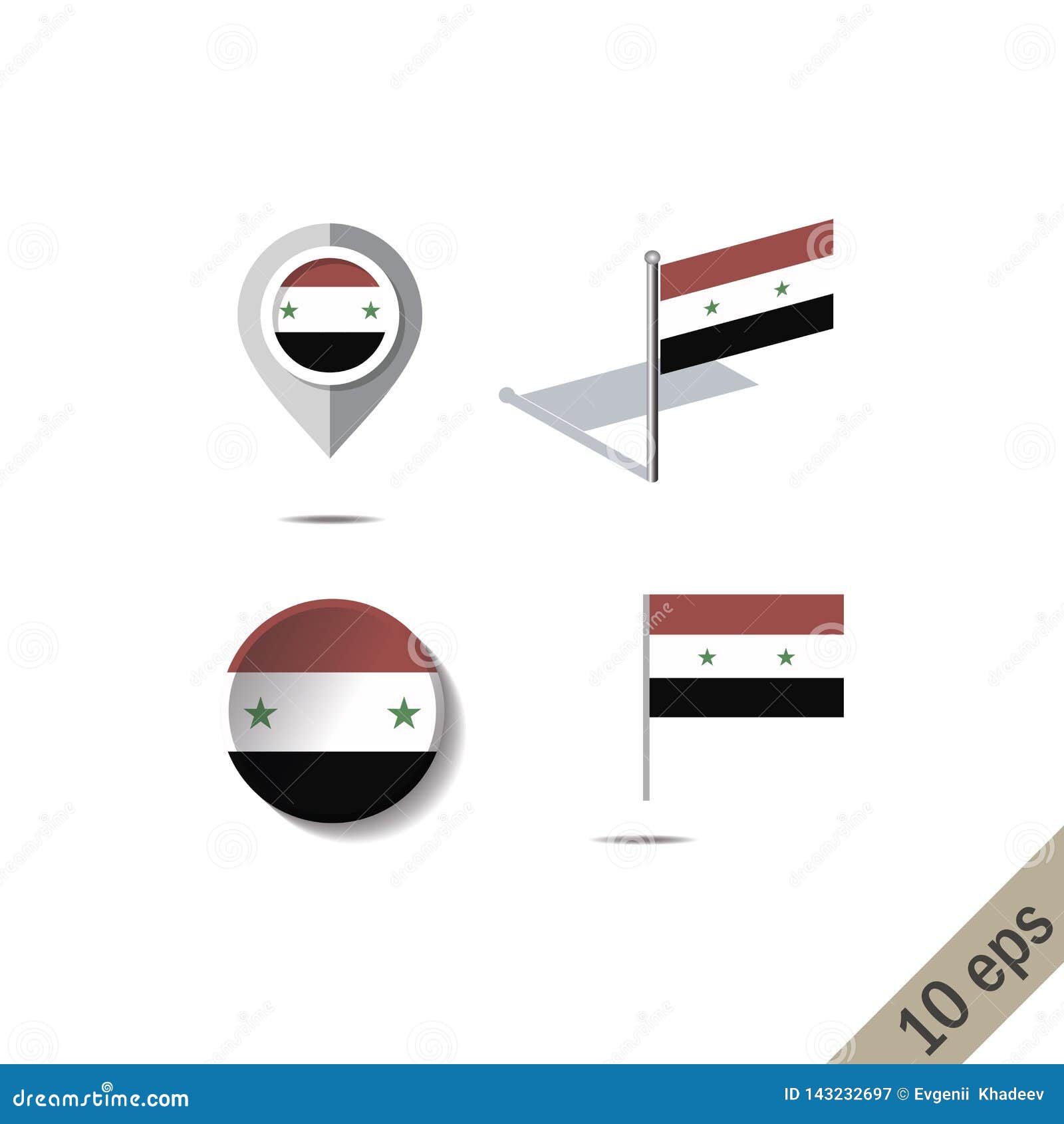Map Pins with Flag of SYRIA Stock Illustration - Illustration of ...