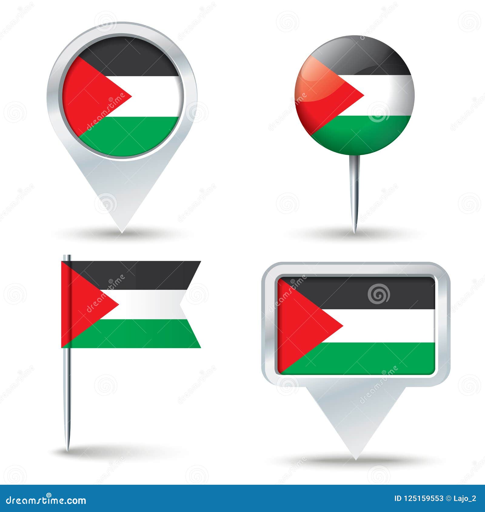 Map Pins with Flag of West Bank Stock Vector - Illustration of circle ...
