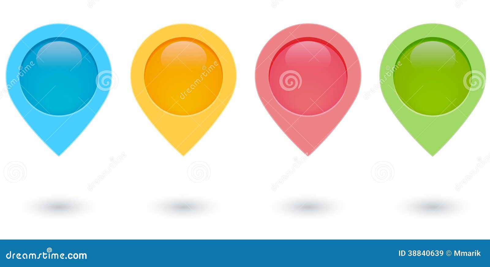 Map pins stock vector. Illustration of label, yellow - 38840639